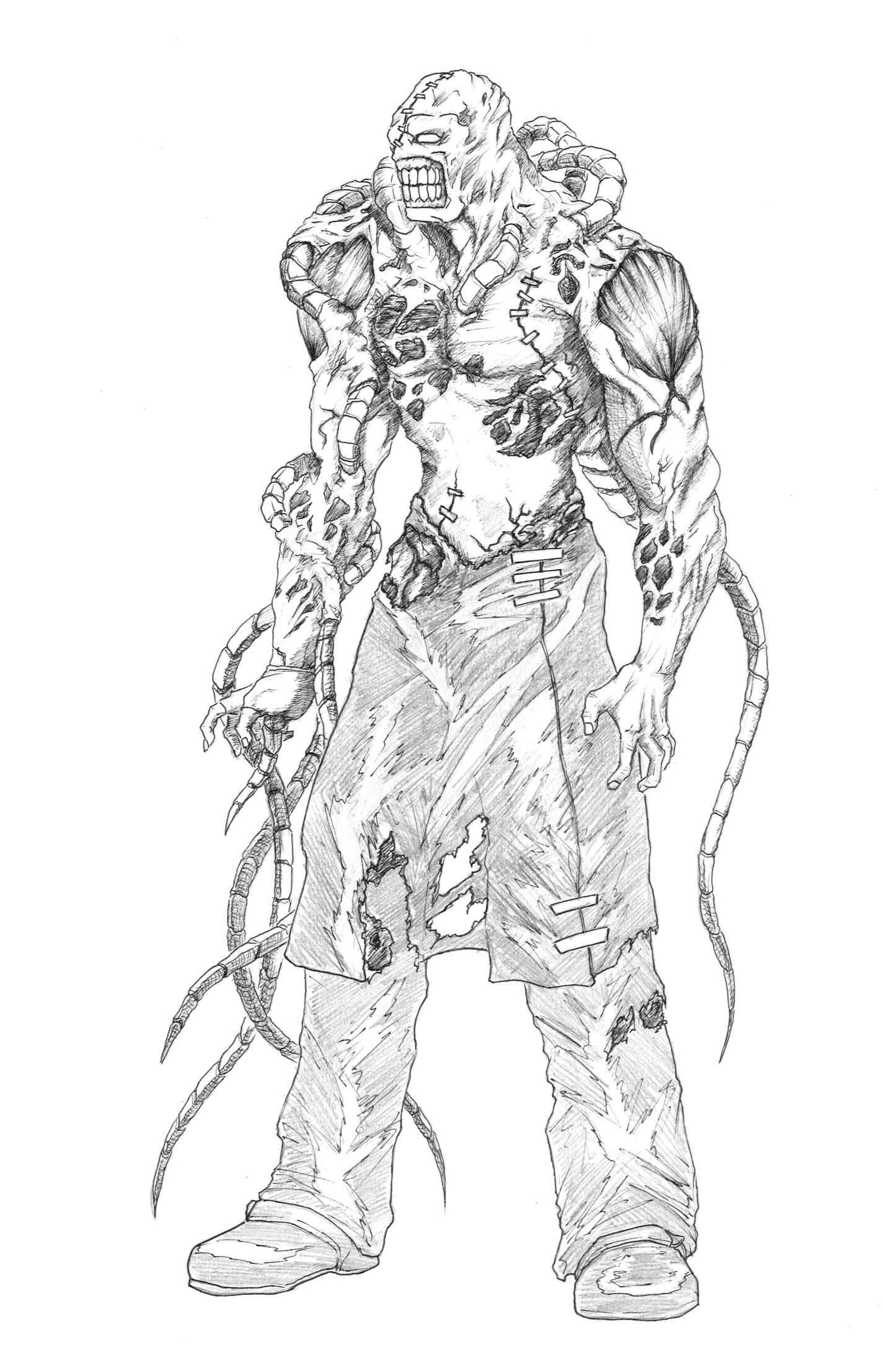 coloring pages resident evil