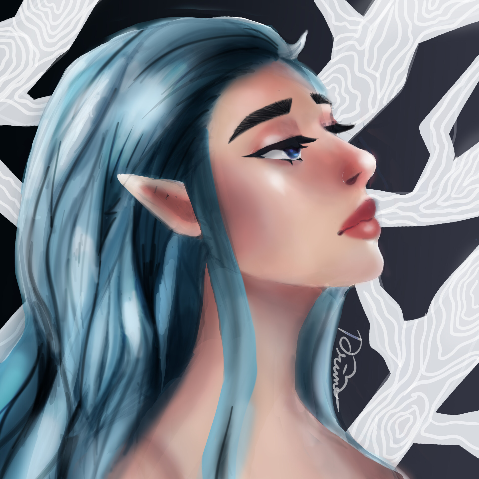 ArtStation - Lady in Blue