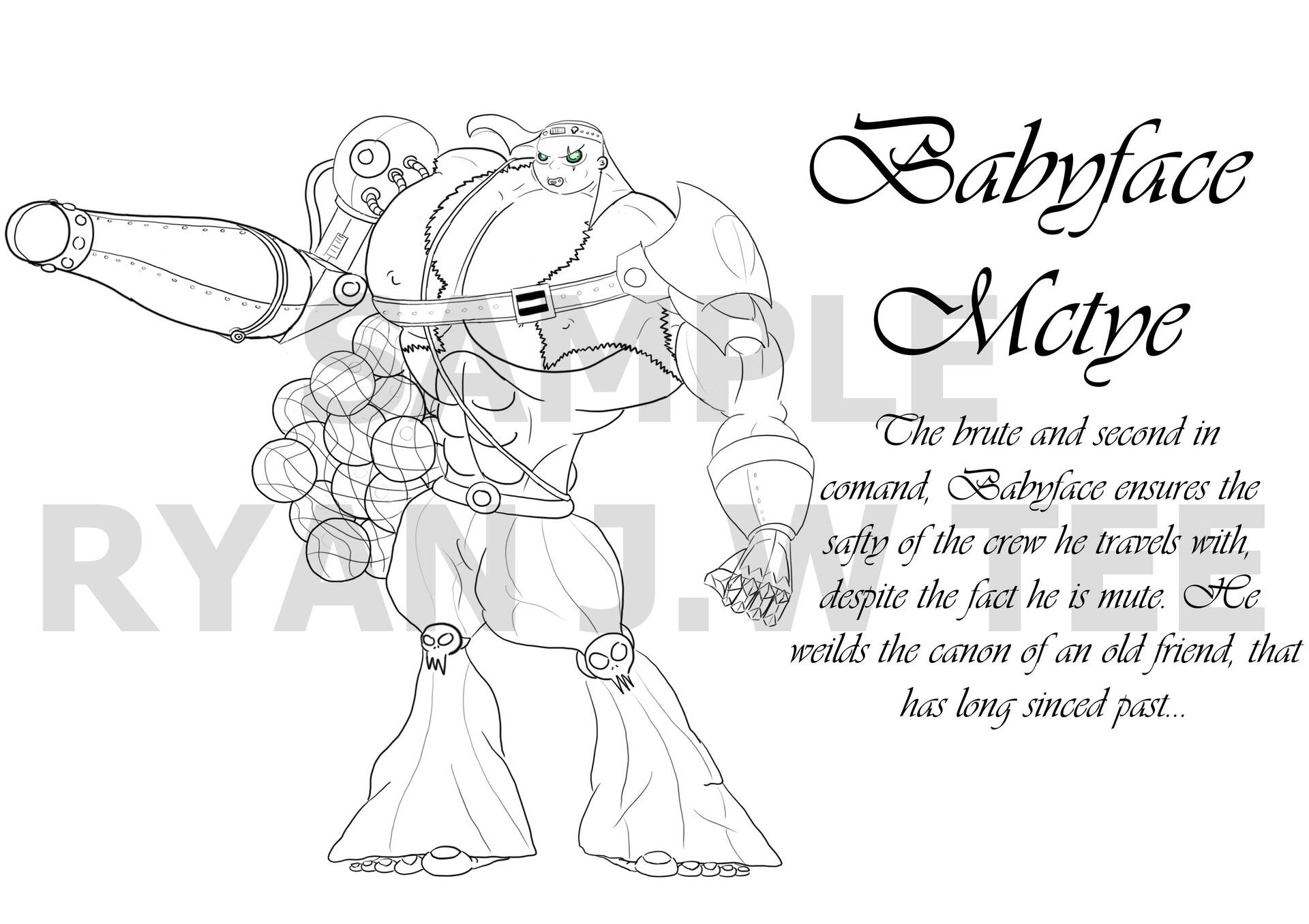 Evil Baby Face Drawing