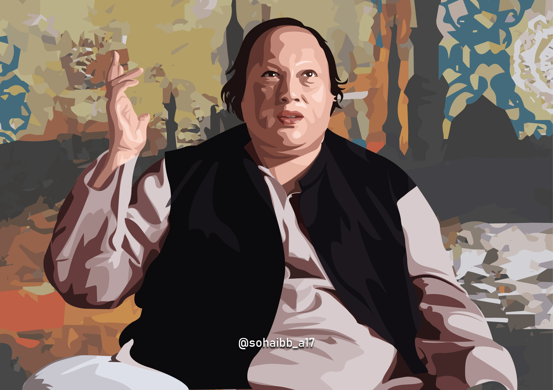 Sohaibb a17 - NFAK / Nusrat Fateh Ali Khan Art