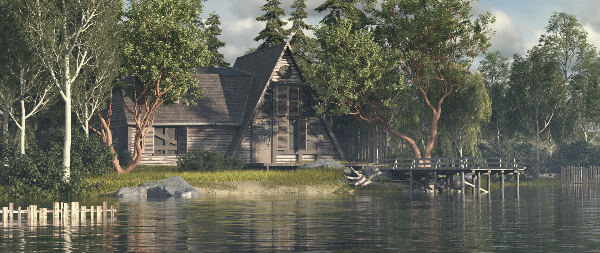 ArtStation - LOG HOUSE