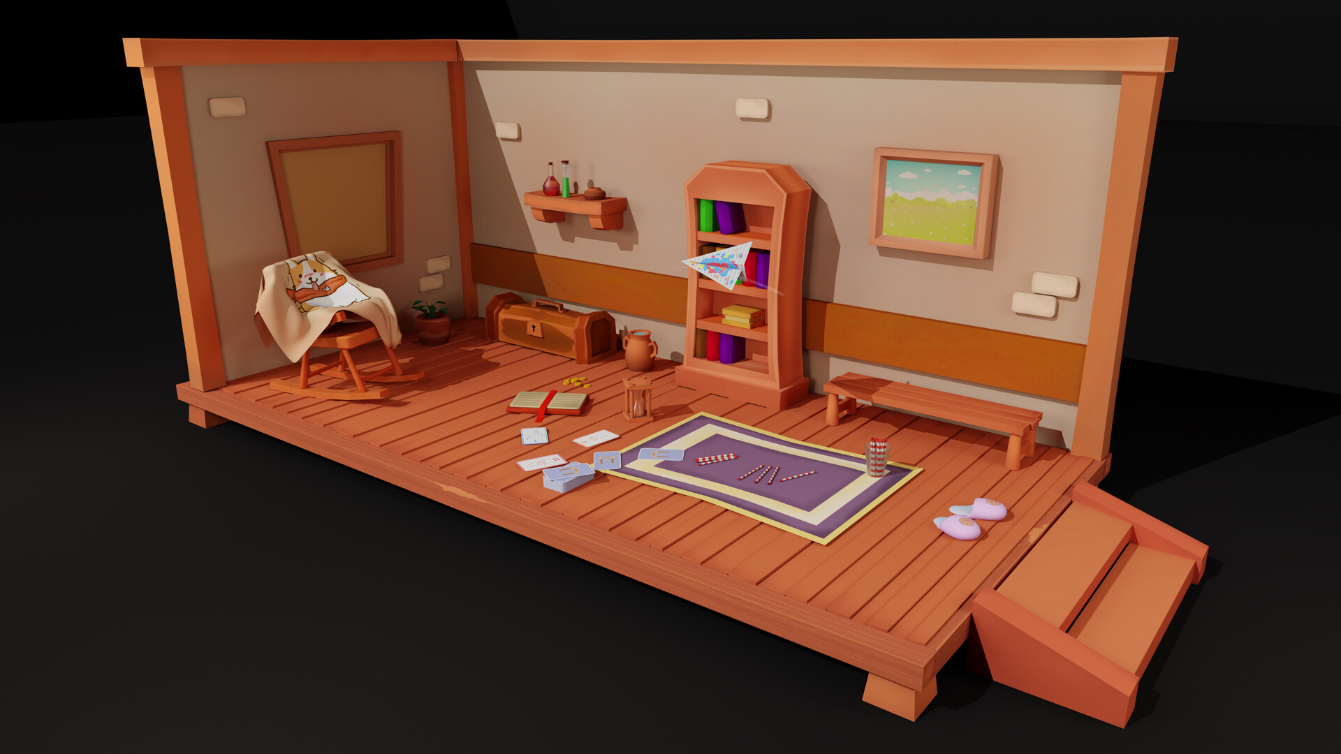 ArtStation - Hand Painted Room