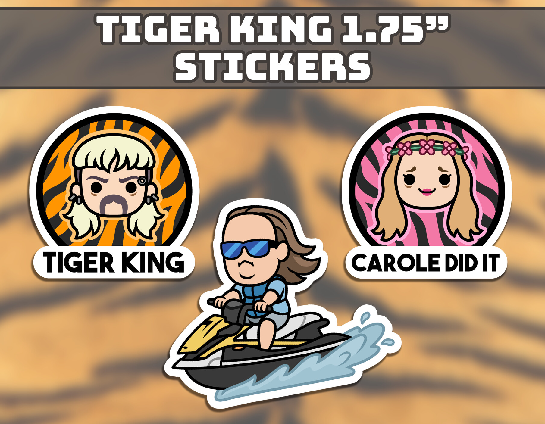 ArtStation - Tiger King Sticker Designs