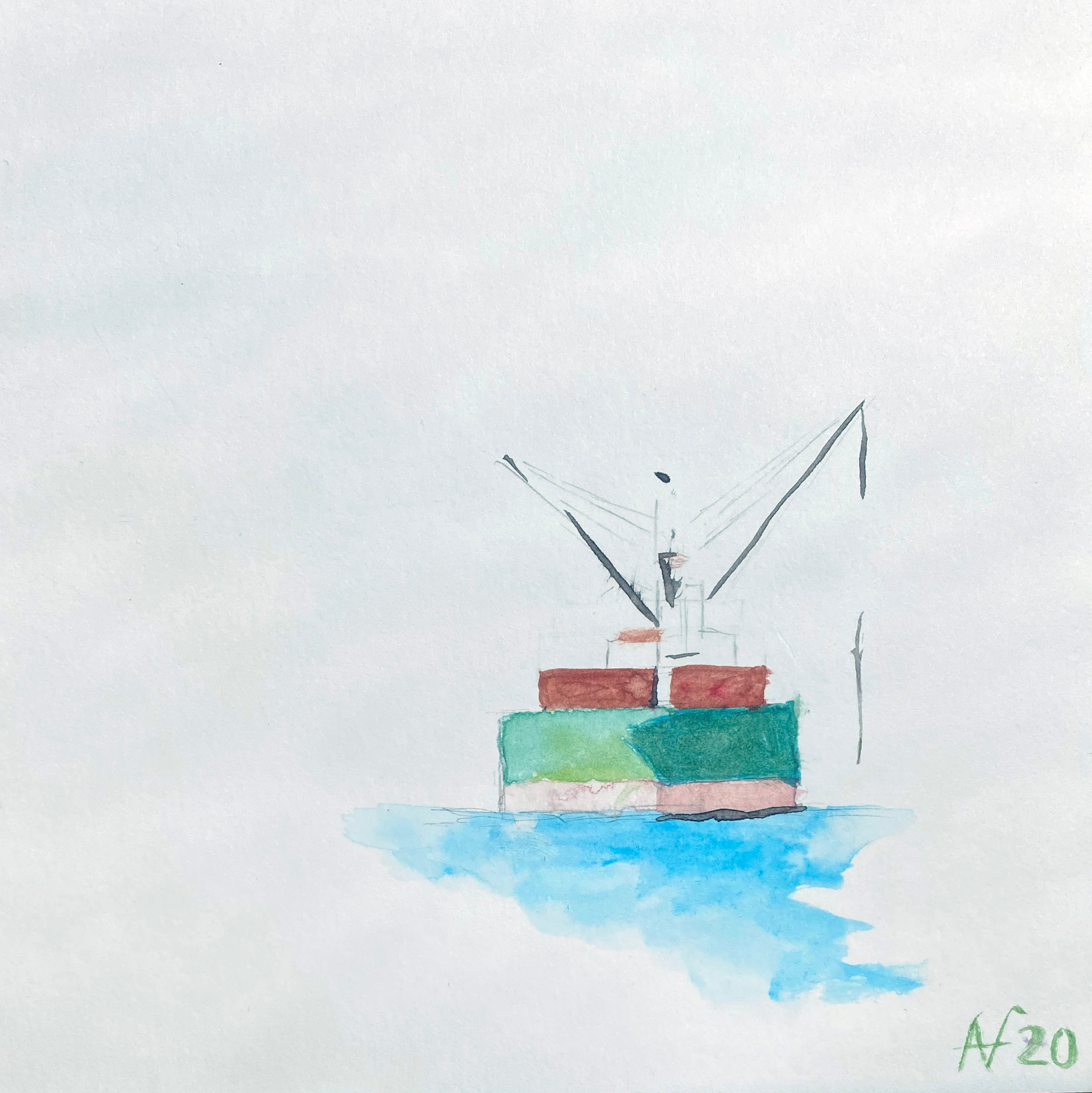 Adam Voight - Boat - WaterColor