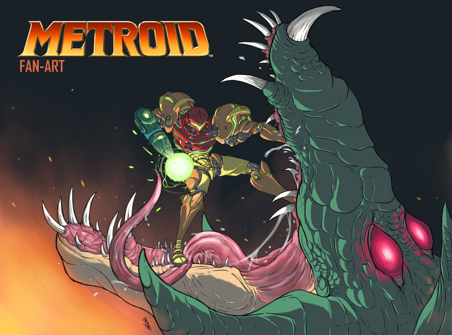 ArtStation - METROID fanart.