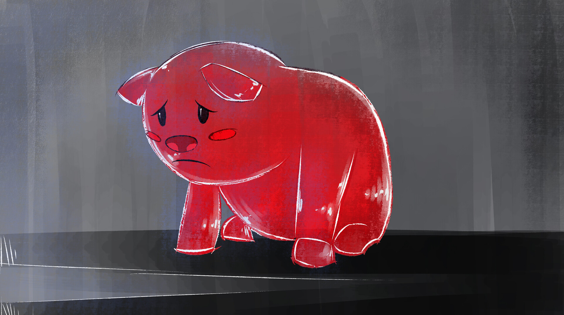 ArtStation - Sad piggy