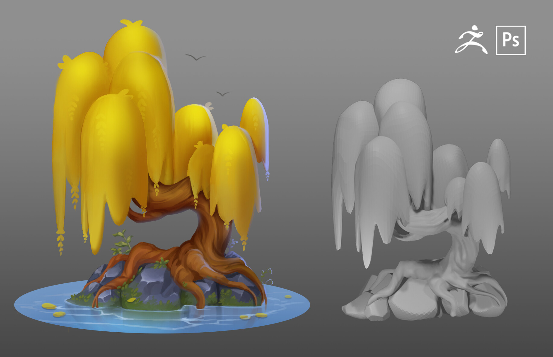 ArtStation - Willow tree