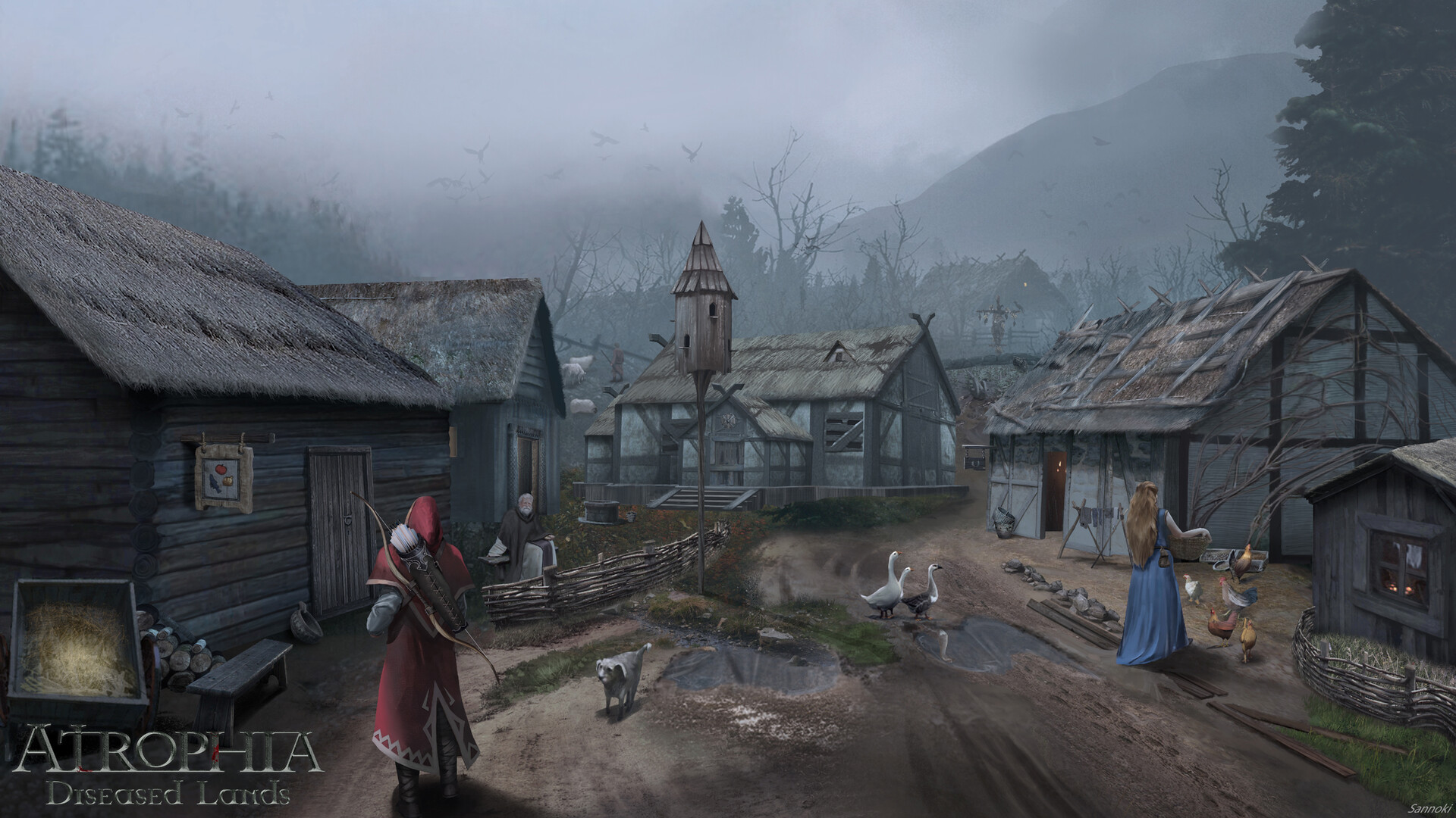 ArtStation - Atrophia: Diseased Lands - village concept art
