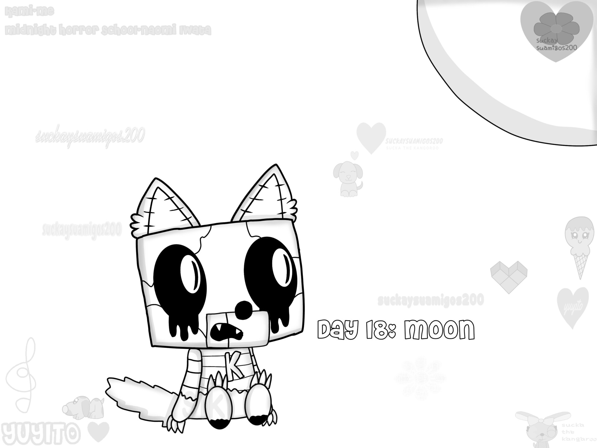 ArtStation - My Inktober 2021 Day 18: Moon