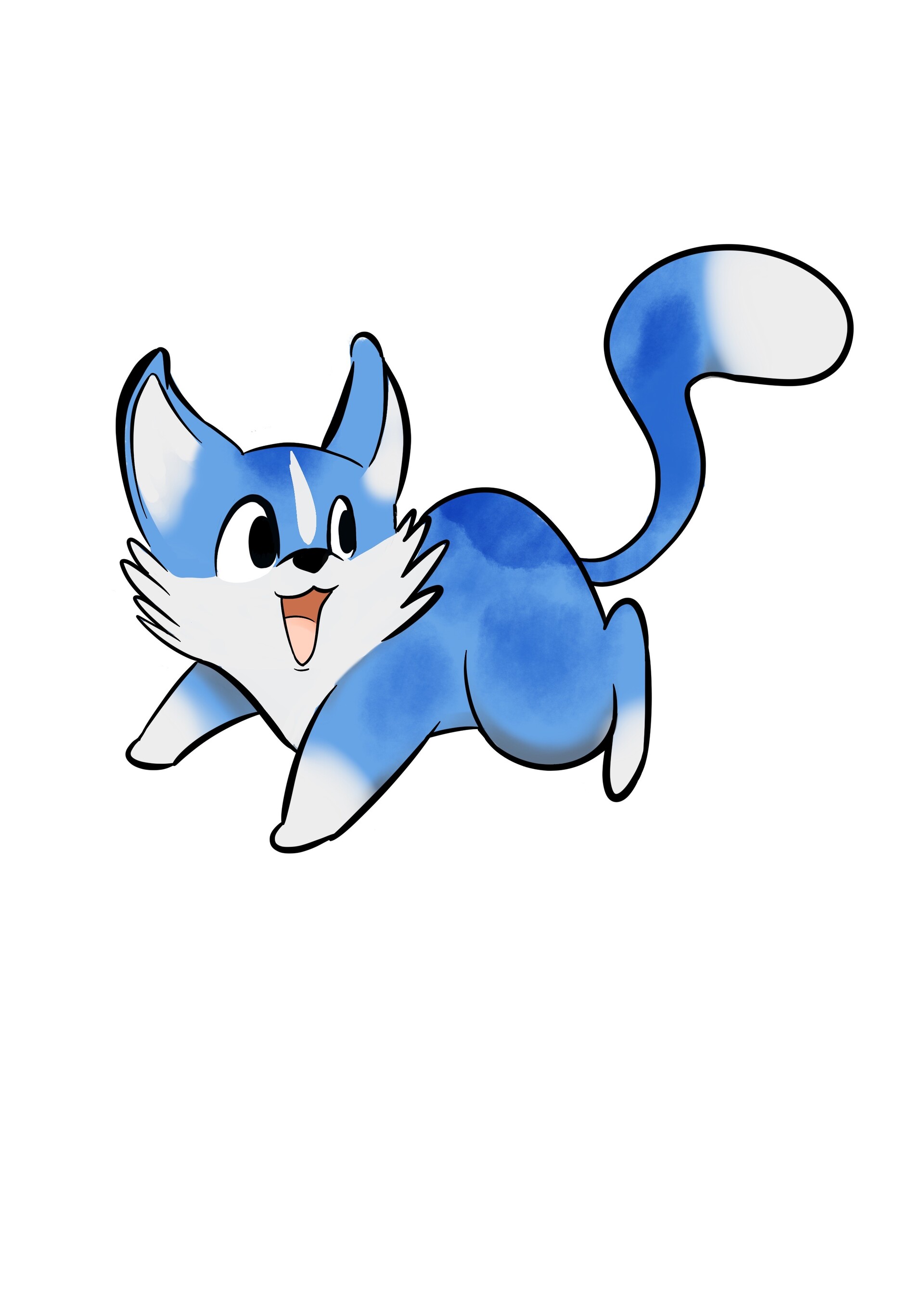 ArtStation - Blue cat creature