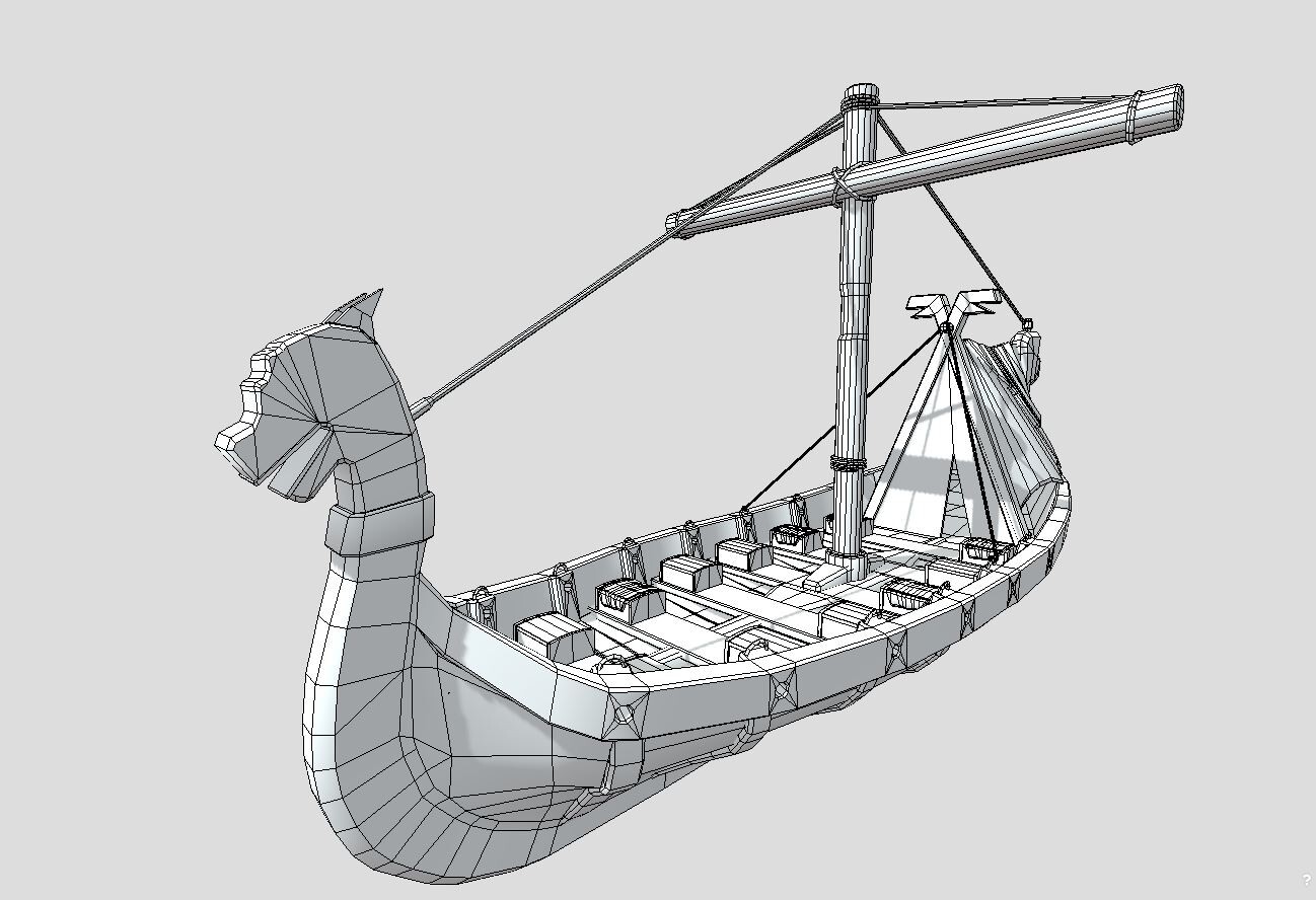 Reece Williams 3D Artist Portfolio - Viking Longboat Medium