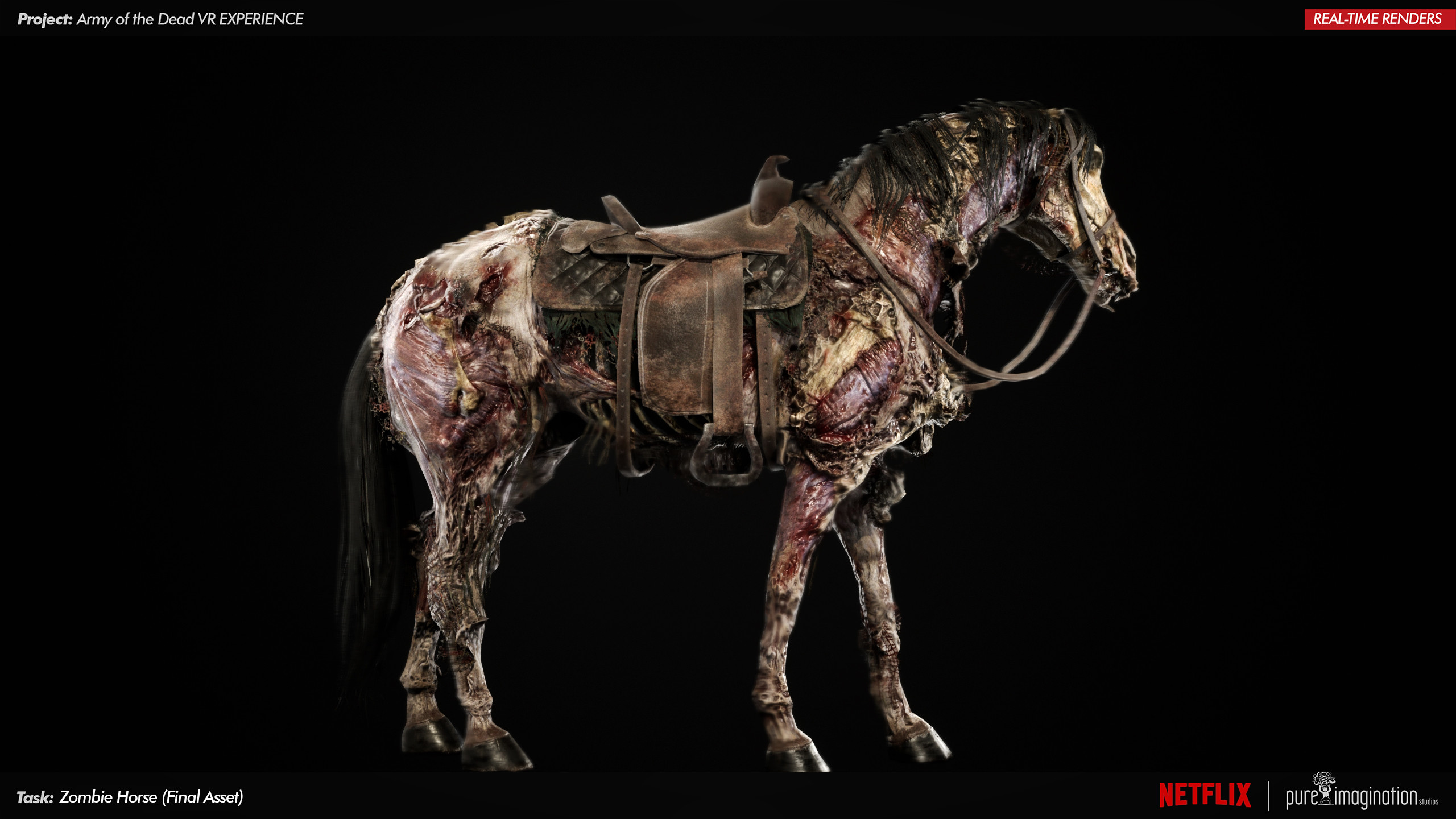 zombies kill horse