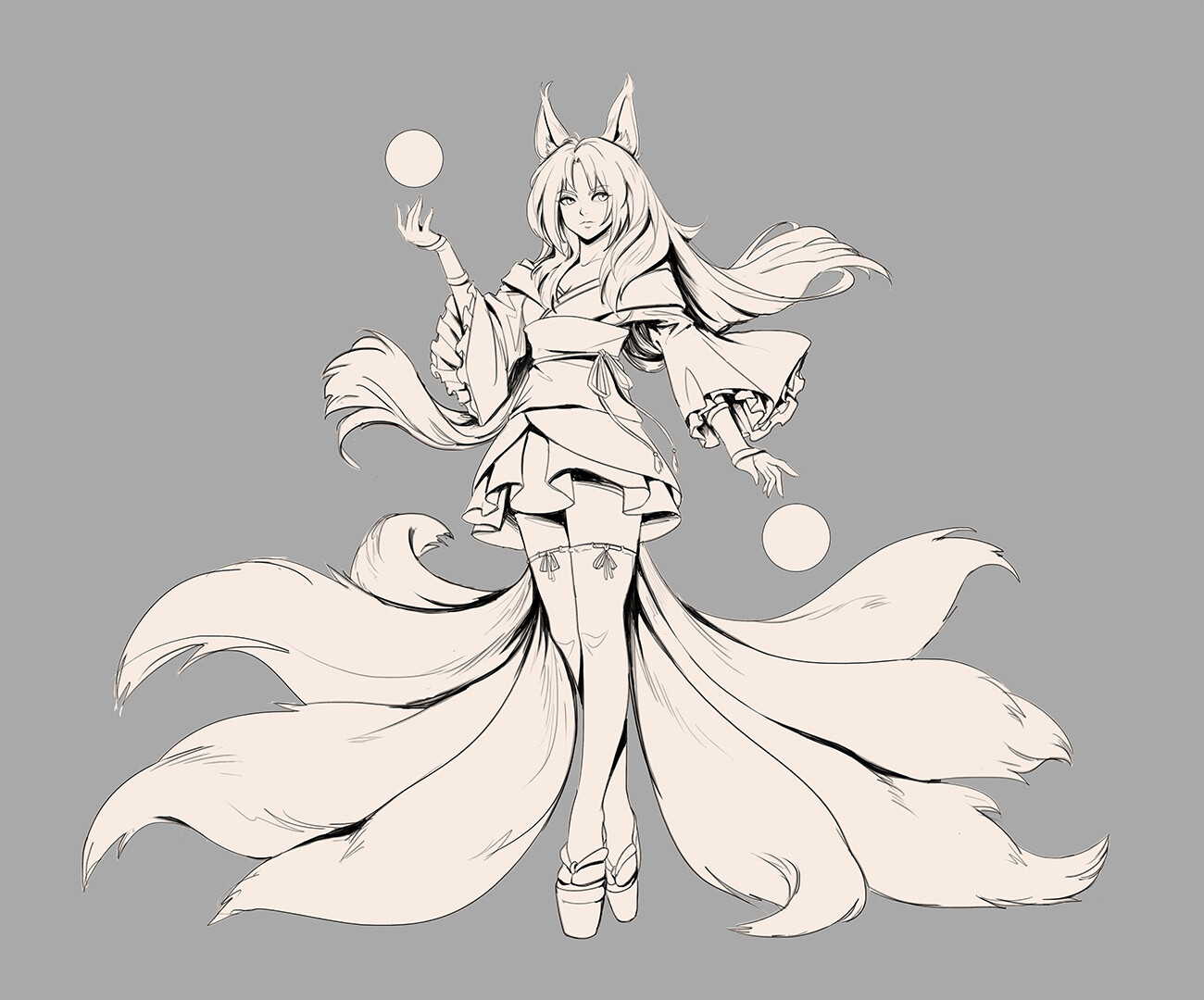 Rudi Indra A - D&D - Emi Kinren the Kitsune princess