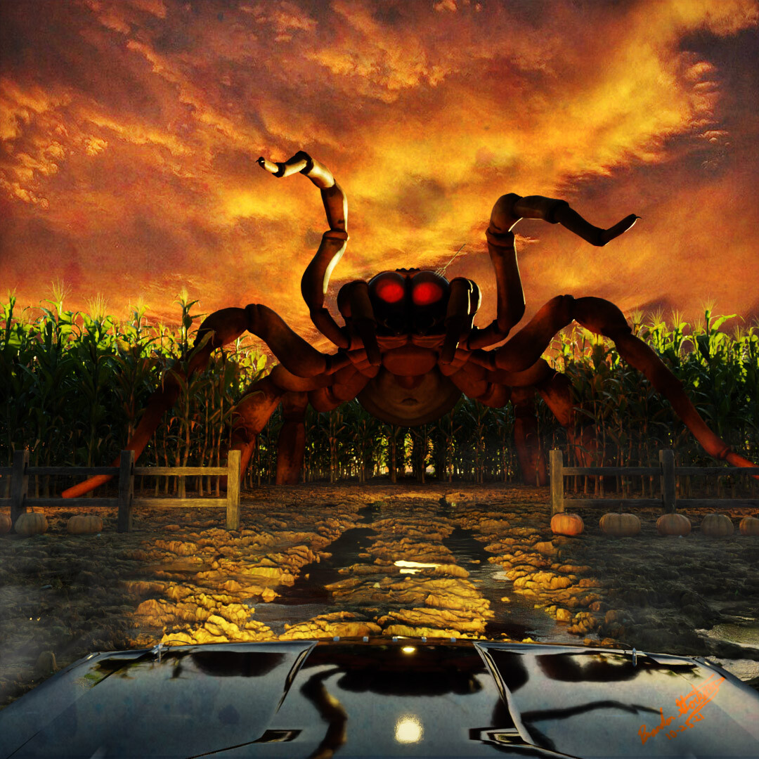 ArtStation - "Spider in the Cornfield"