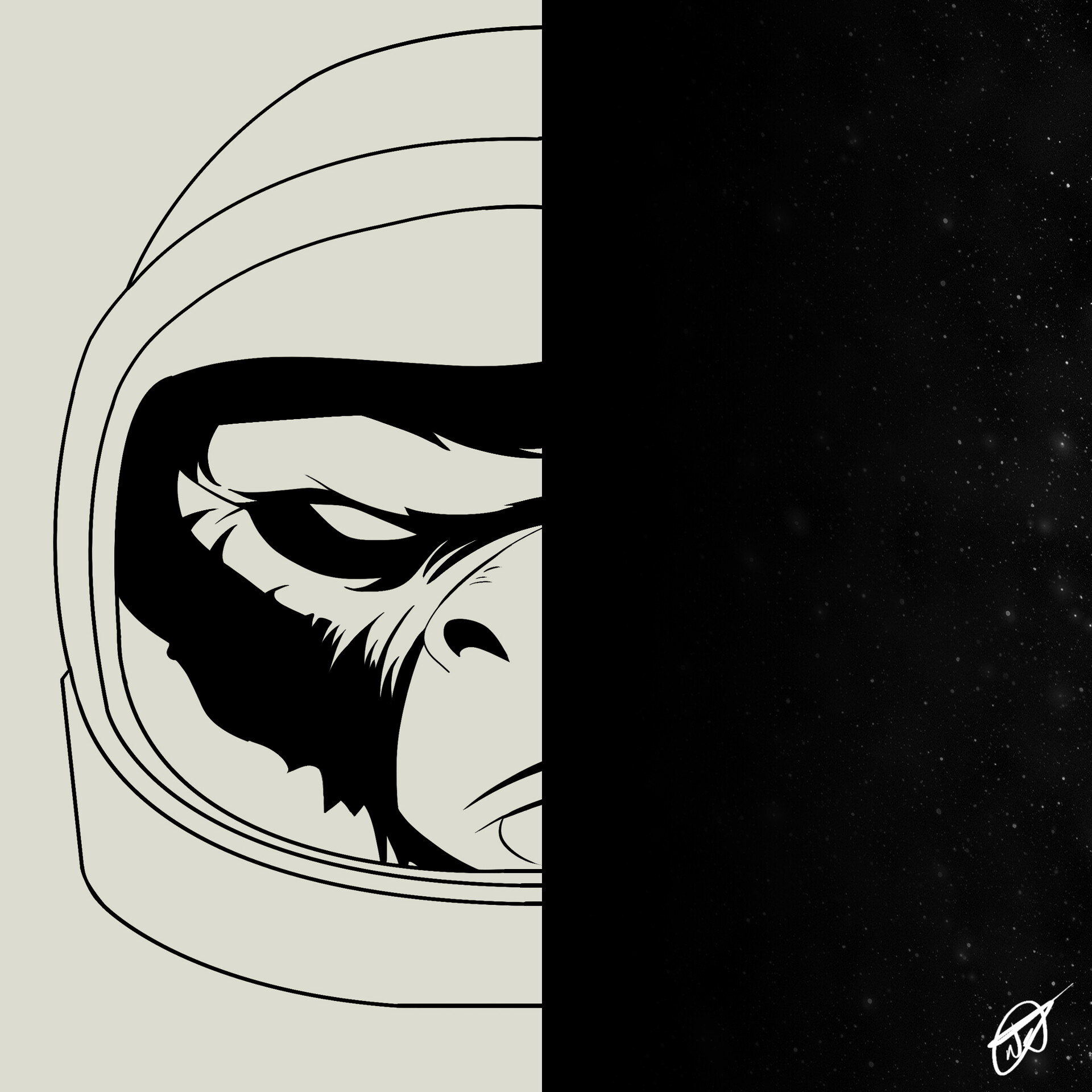 ArtStation - Inktober 2021 - Day 18 - Moon