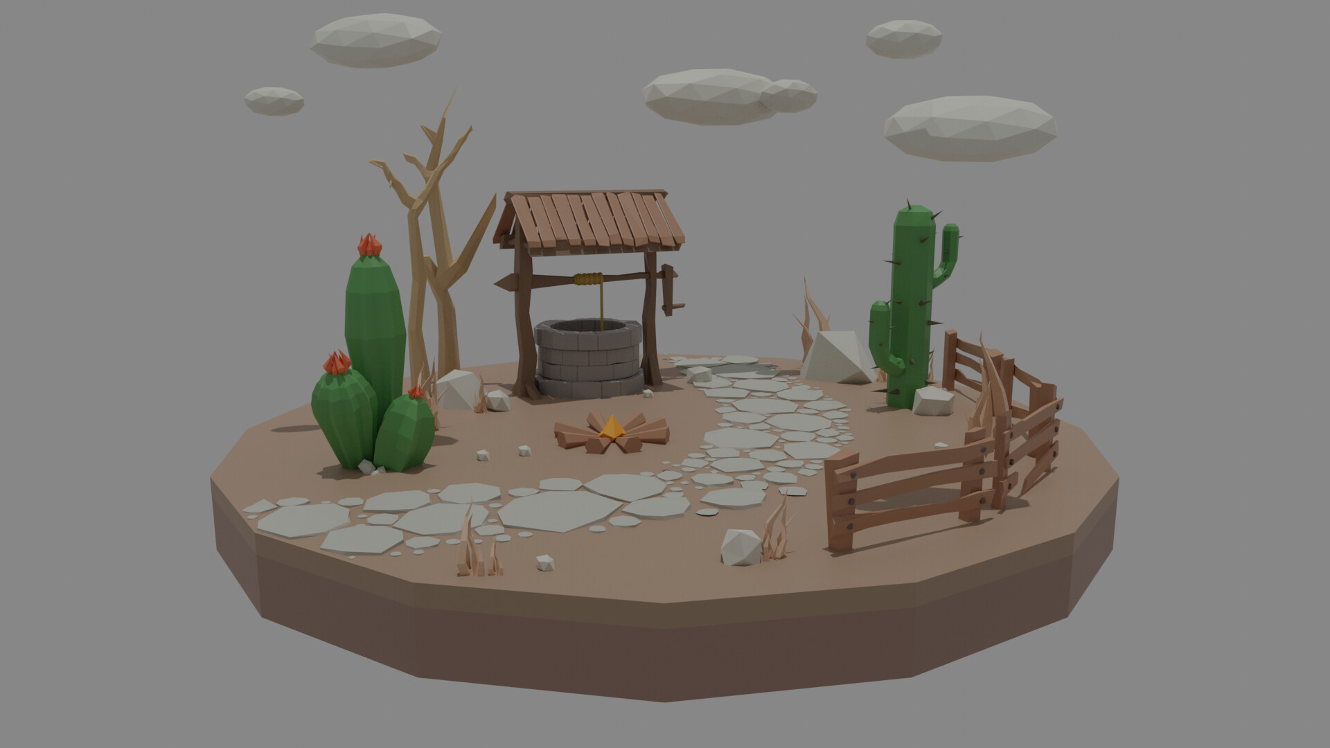 ArtStation - Low poly desert., Kinga Łaban