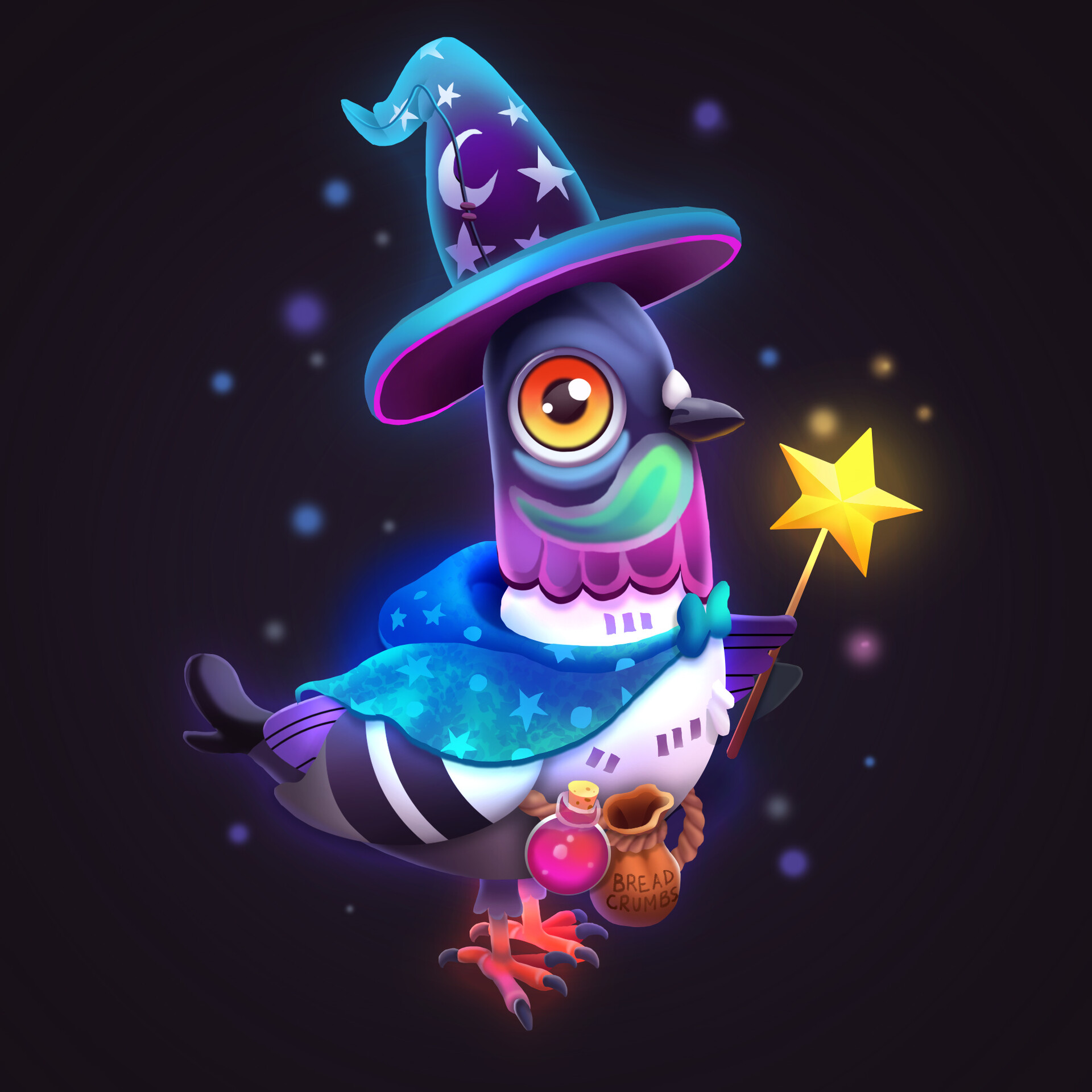 ArtStation - Copy of Morgan Hilber art "Pigeon Wizard"
