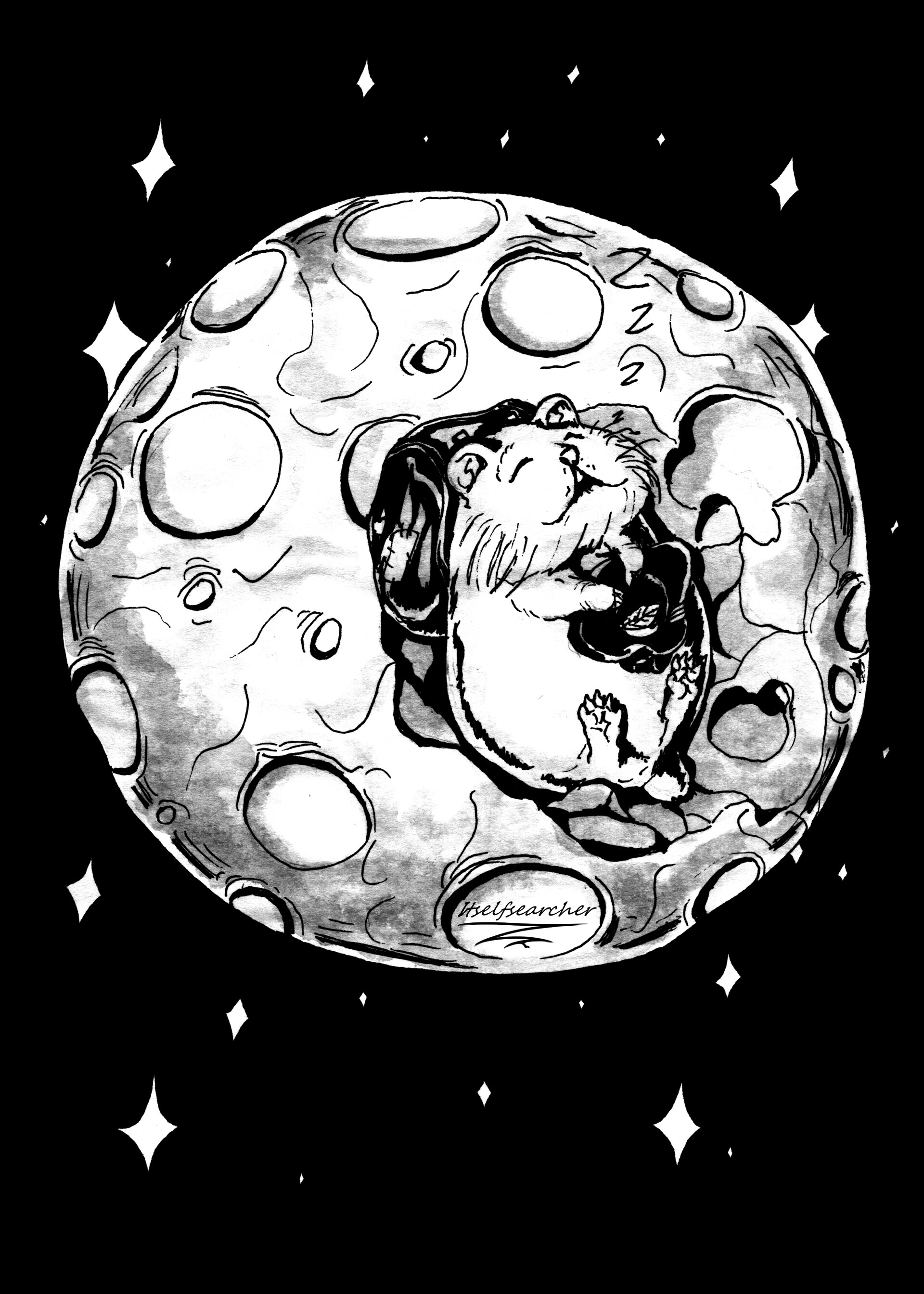 ArtStation - Inktober2021 Moon
