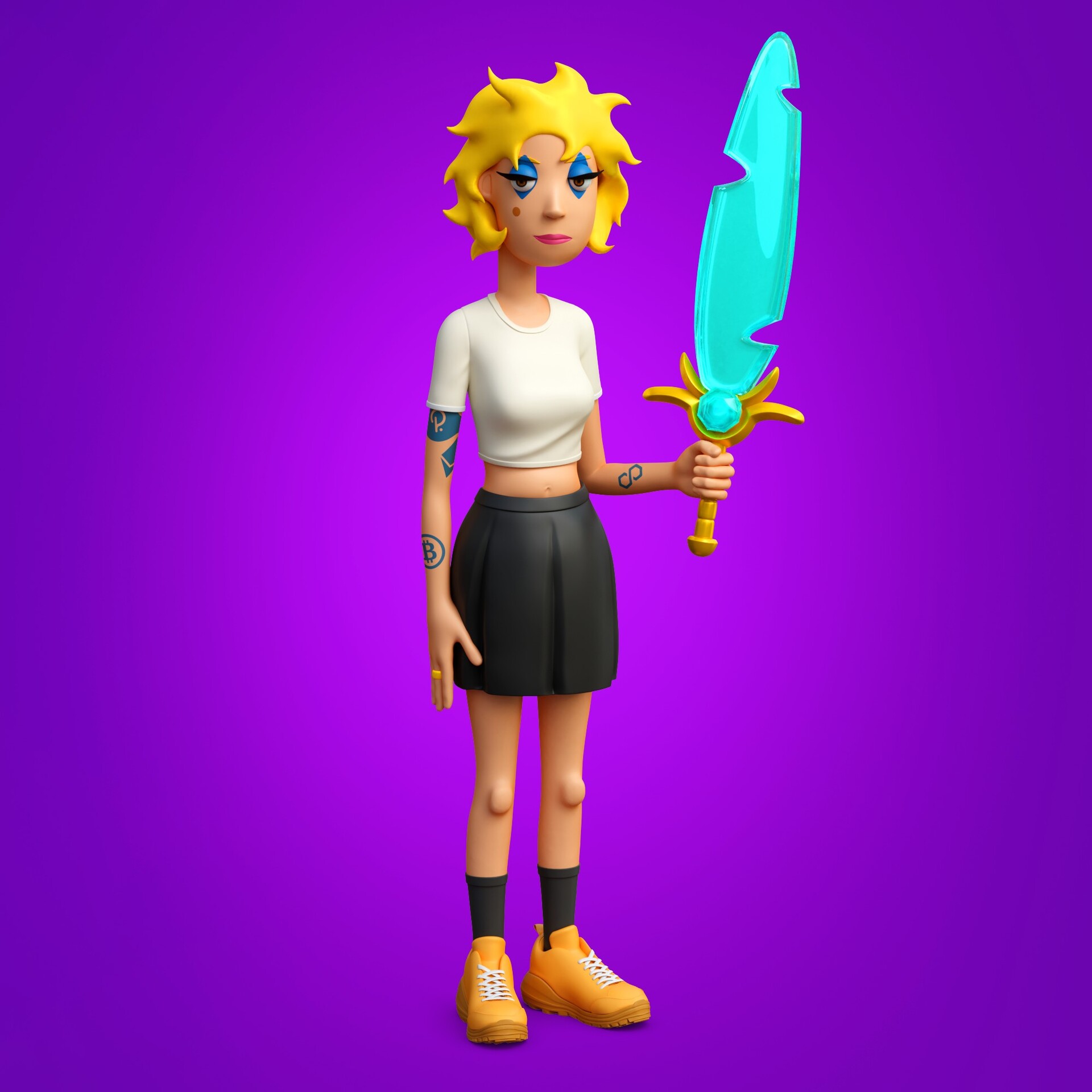 ArtStation - Crystal sword Punk