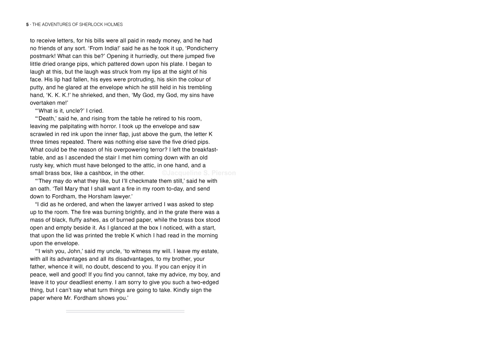 Jacqueline Pierson - Sherlock (Modern Layout)