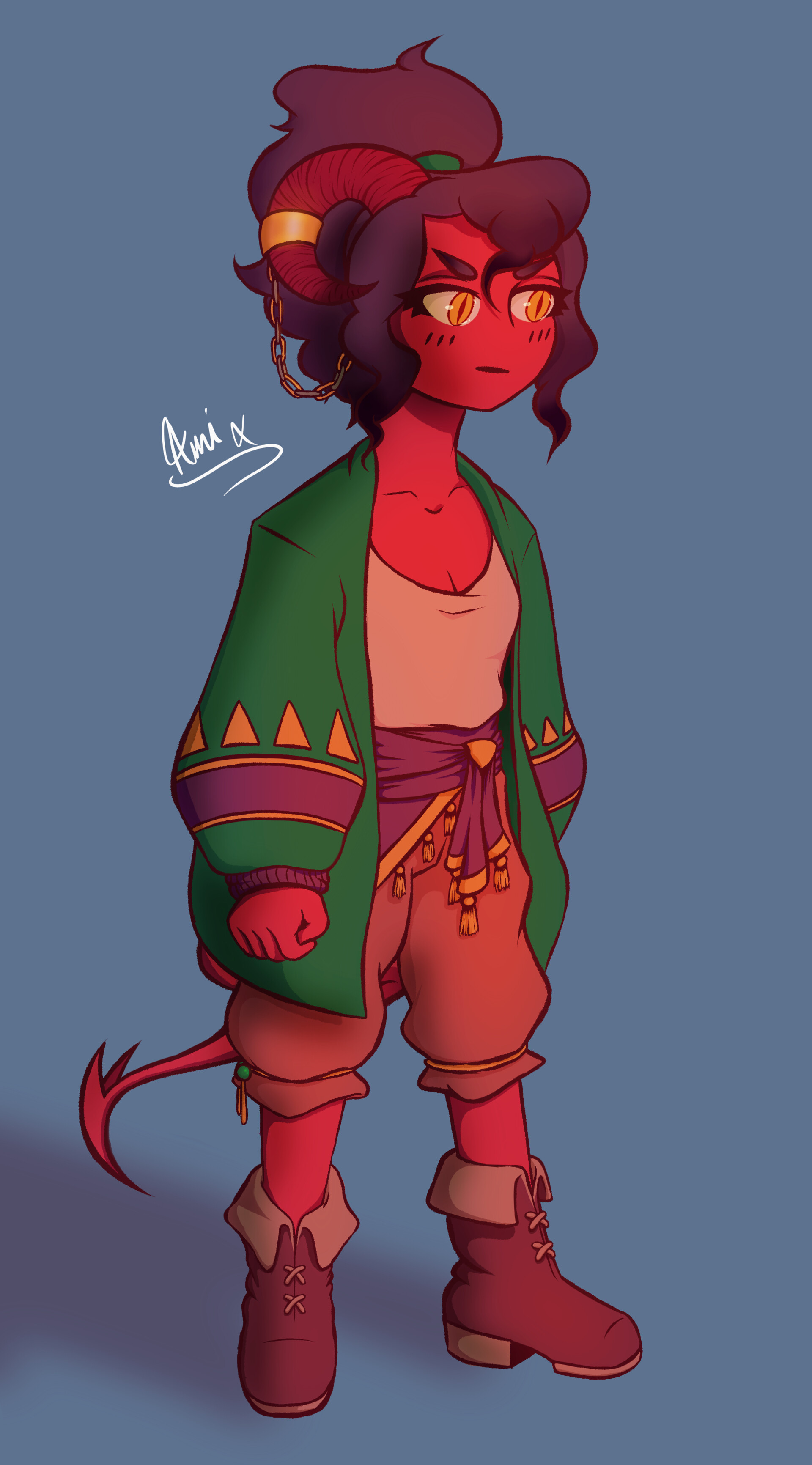 ArtStation - Tiefling Val Colour Test