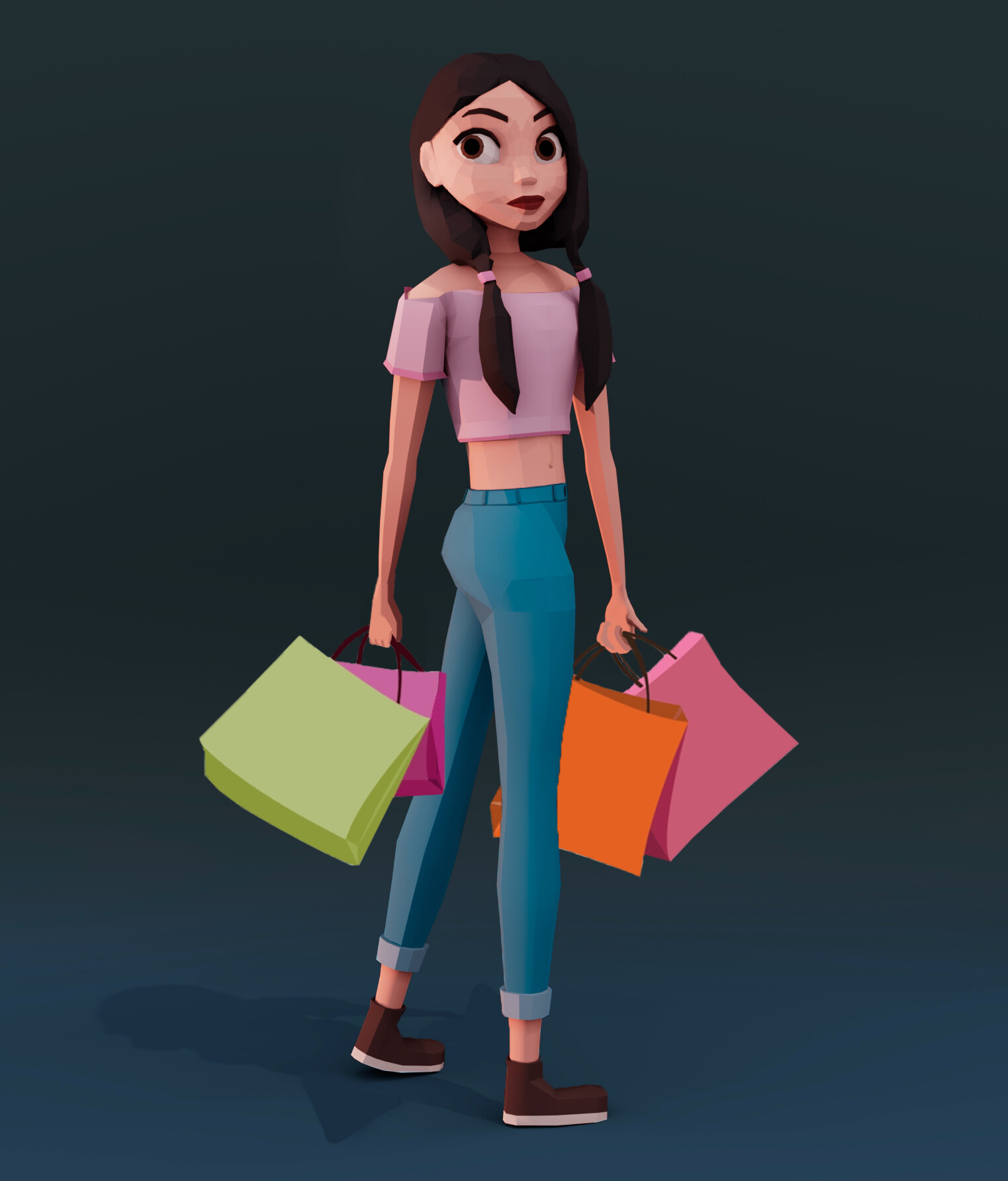 ArtStation - Character shopping for Dashain festival 2078 in Nepal. (LowPoly)