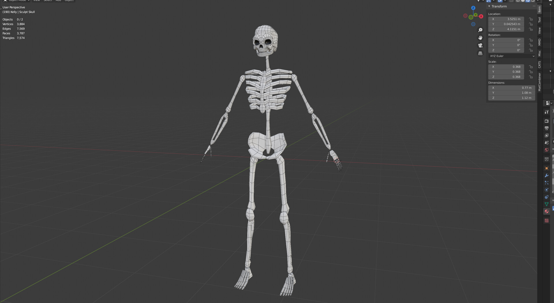 Steven McNicholas - VR Chat Avatar: Kelly the Skelly 2021