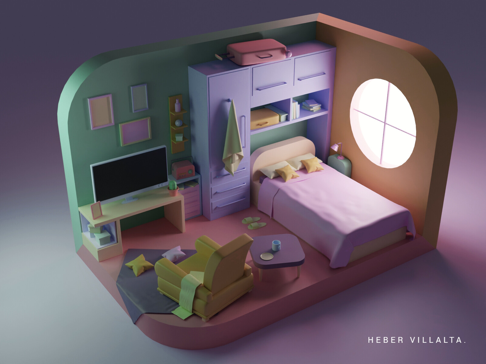 ArtStation - Small Room Low Poly