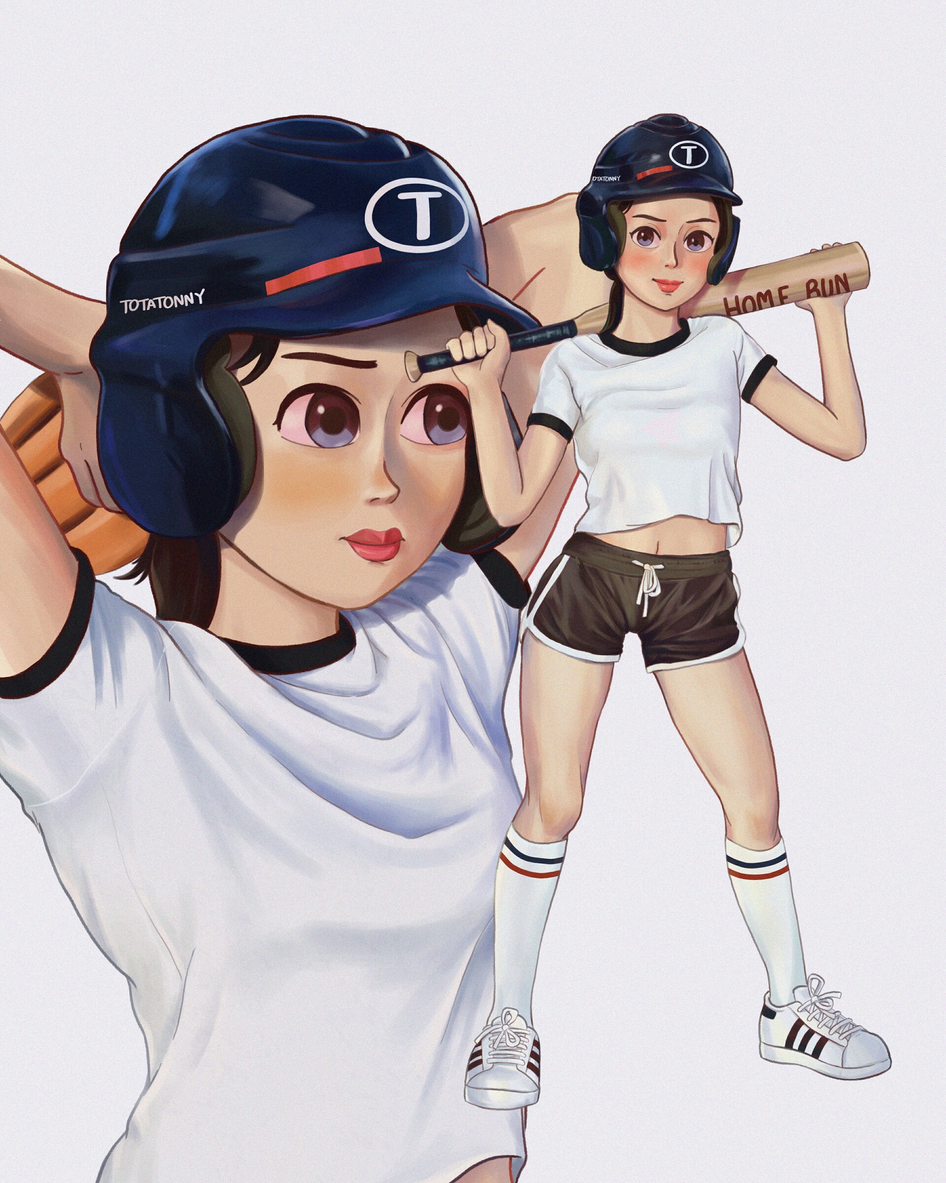 ArtStation - Gesture painting study 02 - Baseball girl ⚾
