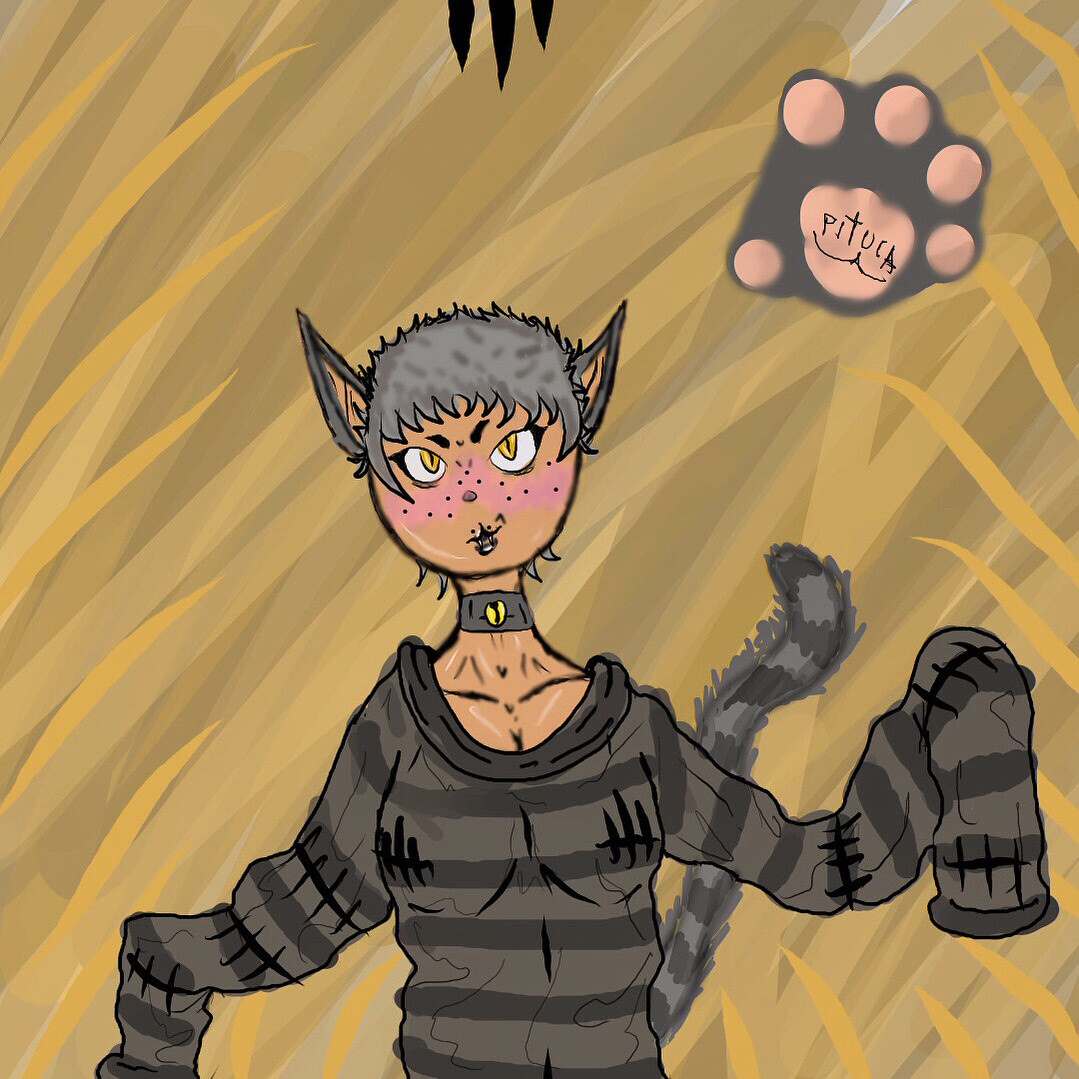 ArtStation - My cat (human version) 🖤🐾🐱🐾🖤