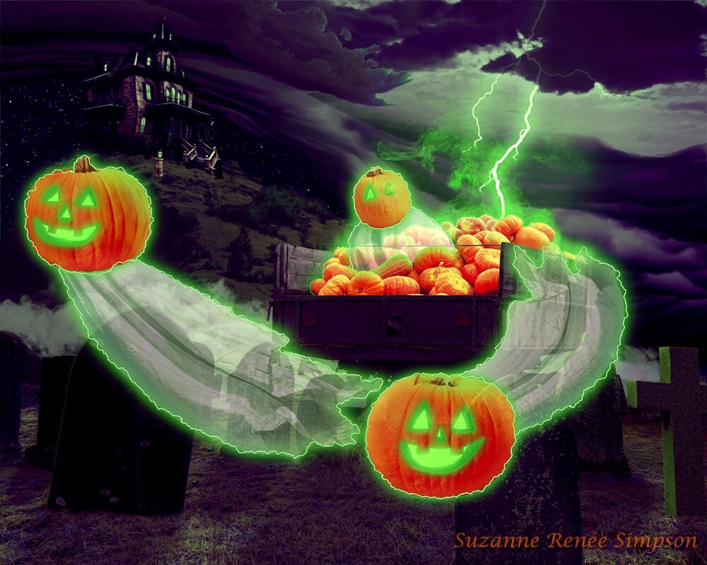 ArtStation - Lightning Ghost Pumpkins
