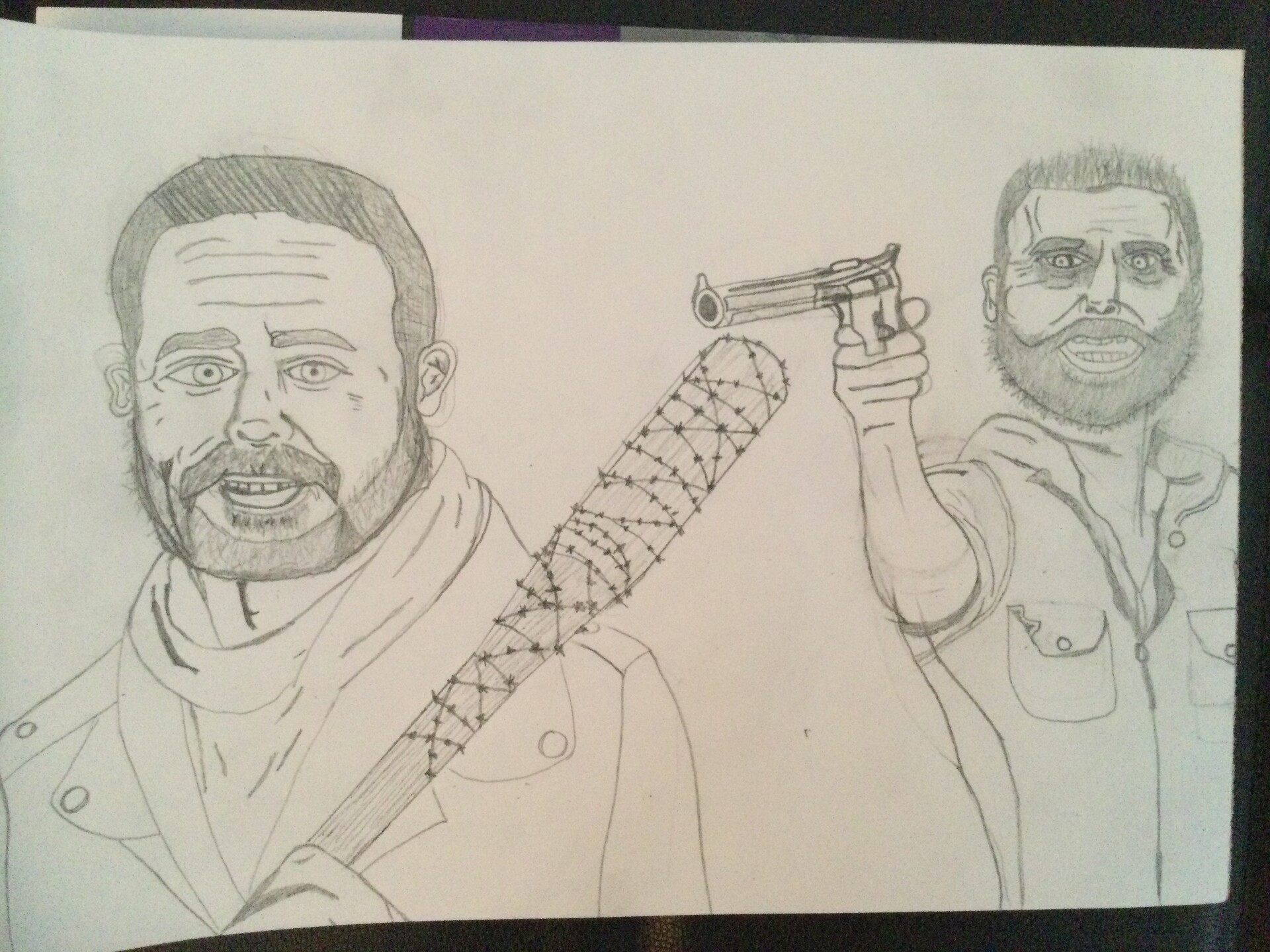 ArtStation - The Walking Dead Rick and Negan