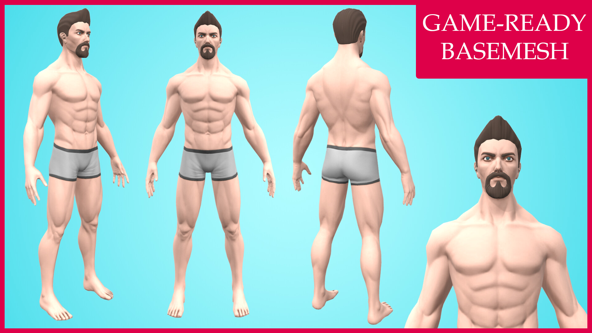 ArtStation - Egon: Rigged Cartoon Male Character - Base Mesh