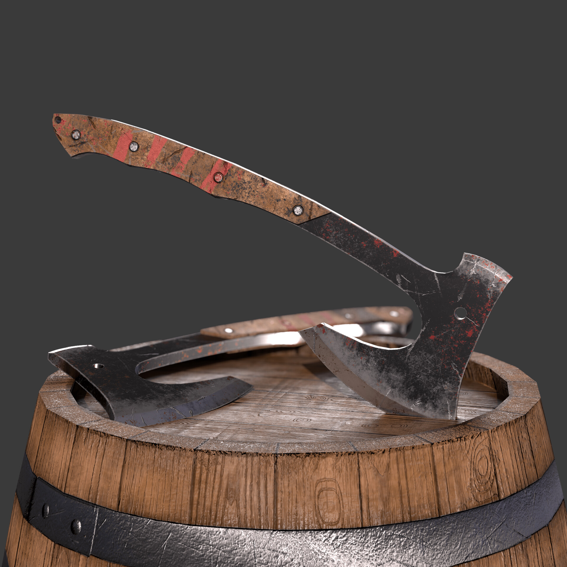 ArtStation - Axe with blood
