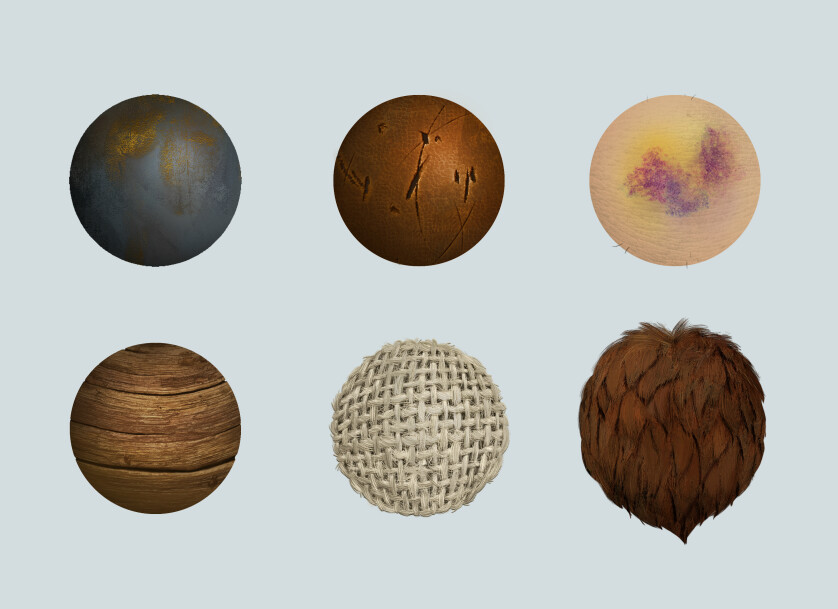 ArtStation - Hand-painted Texture Material Spheres