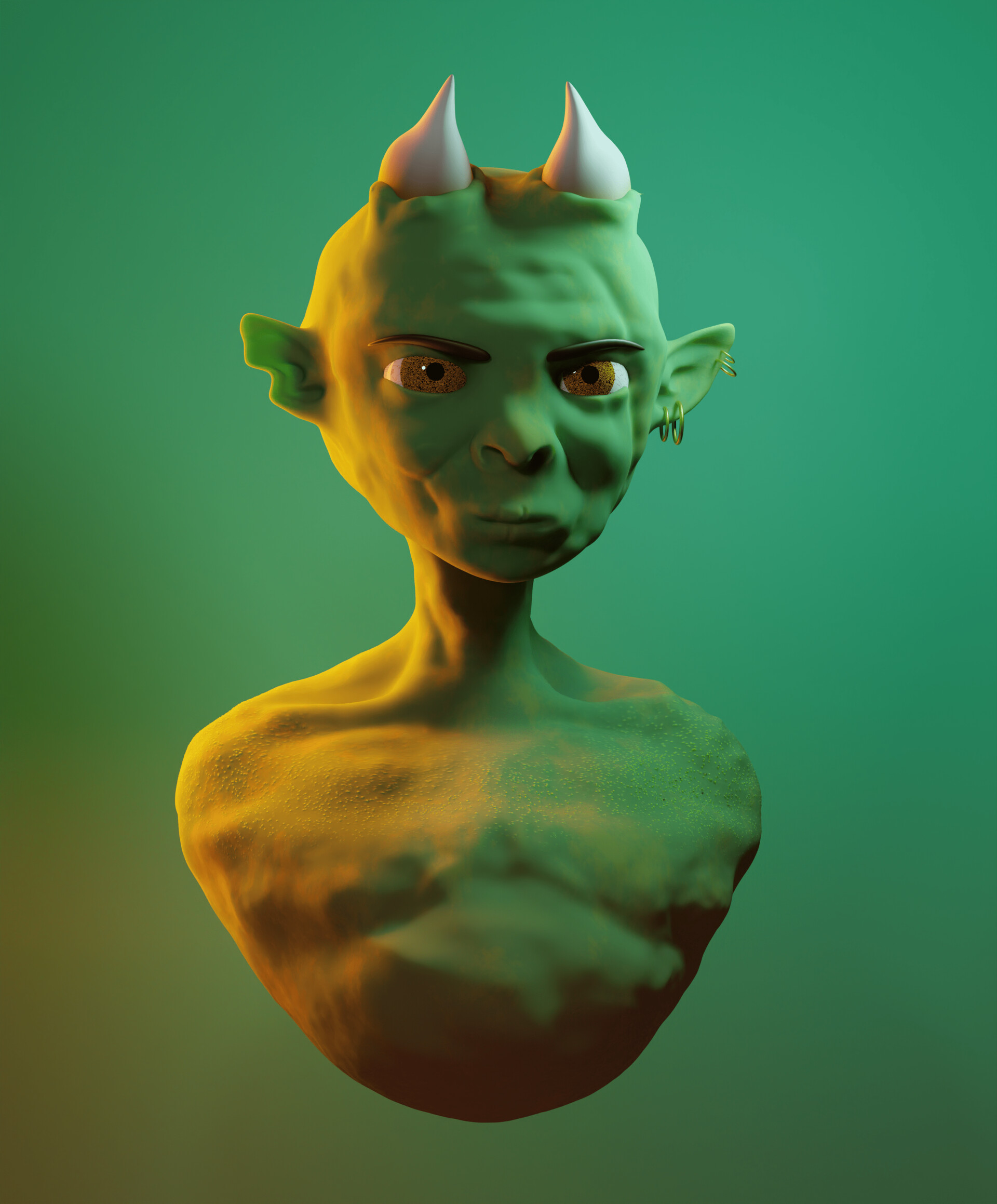 ArtStation - Horned Goblin - Sculpt Practice
