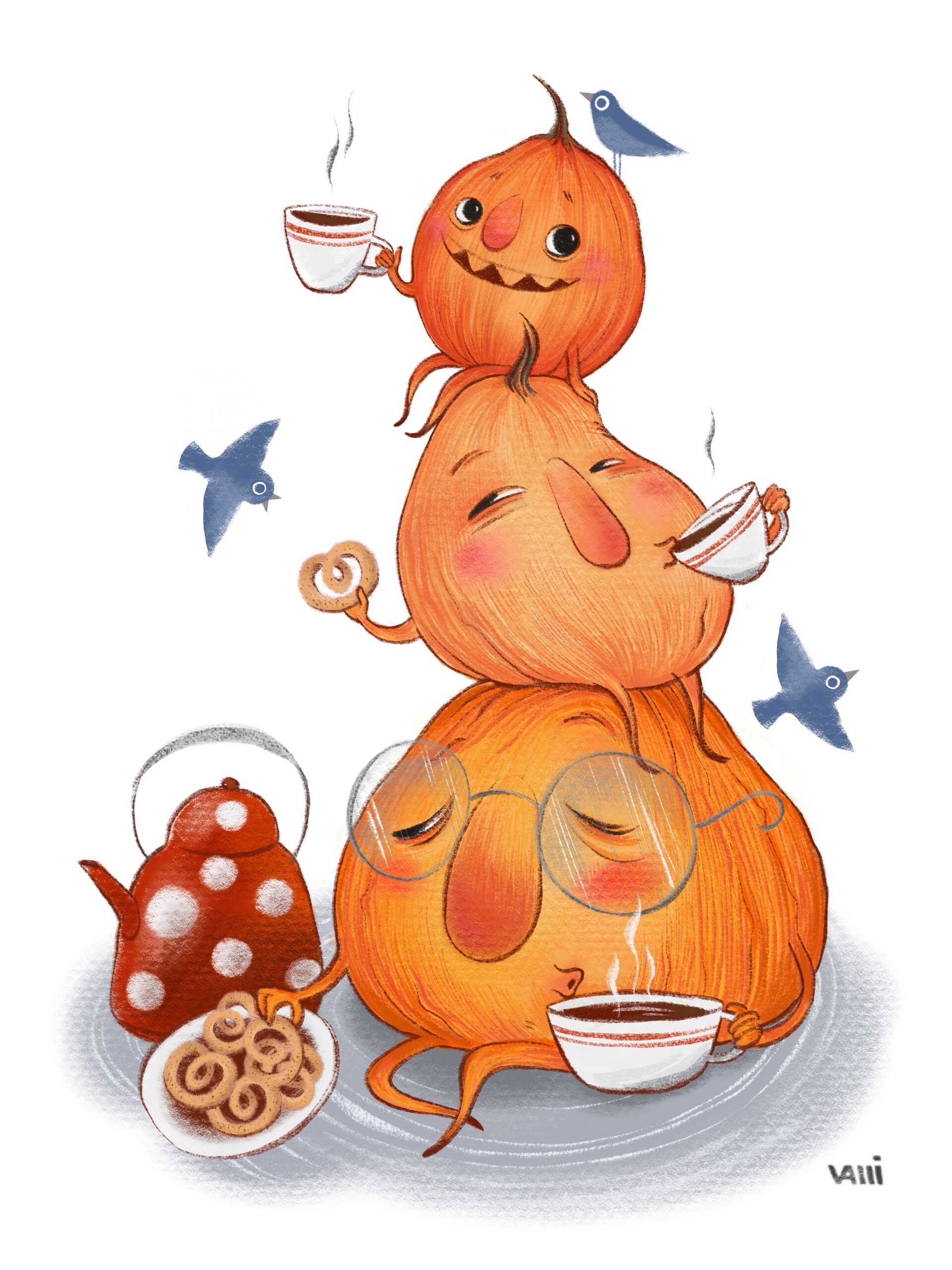 ArtStation - Pumpkin tea party