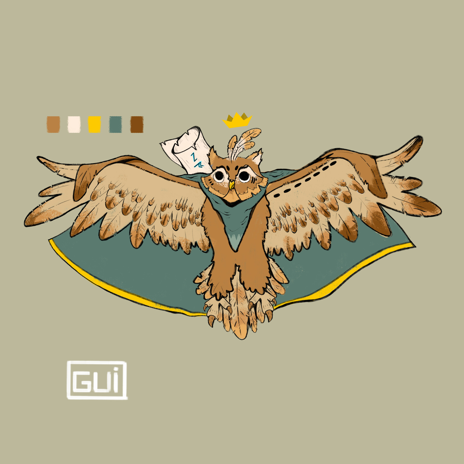 ArtStation - Gertrudes, the Messenger Owl