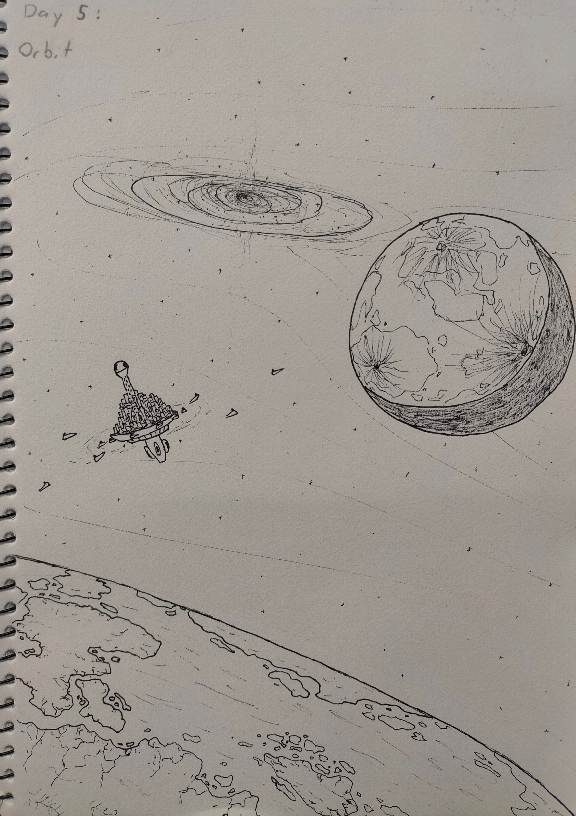 ArtStation - Inktober Day 5 "Orbit"