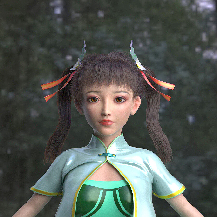 ArtStation - 3dmaxvray小女孩