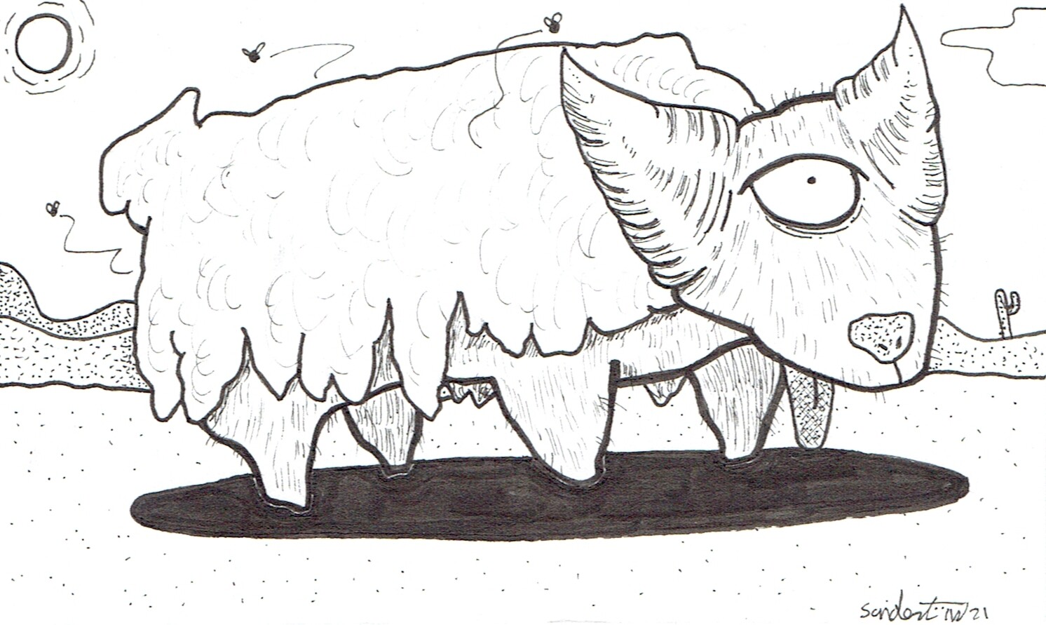 ArtStation - Inktober Day 20: Scribble Beast 332