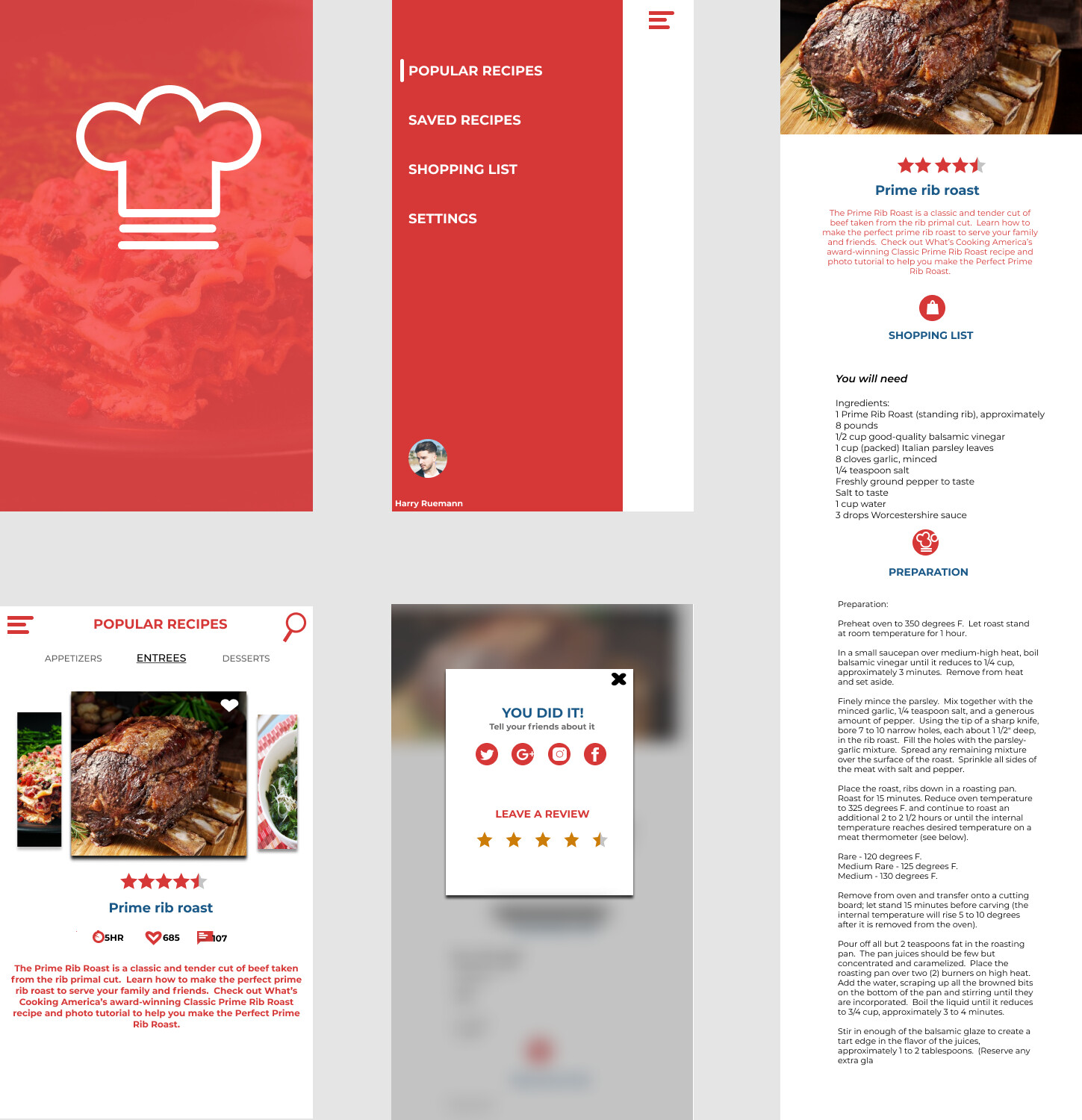 ArtStation - Chef Cooking Recipe App (practice)