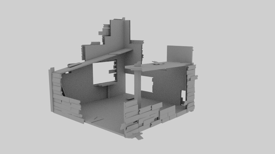 ArtStation - House ruins (untextured)
