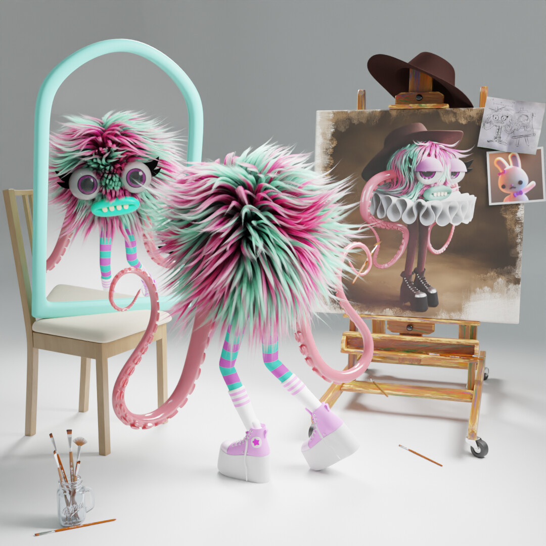 ArtStation - Monster Self Portrait