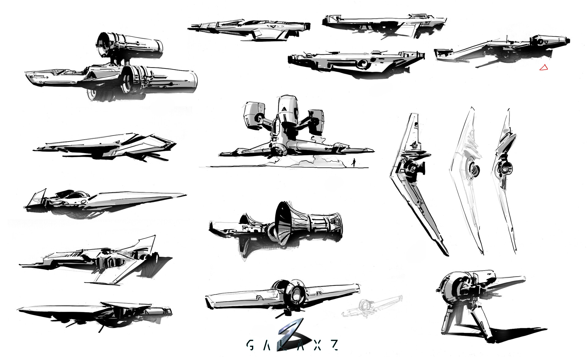 ArtStation - GalaxZ spaceships design -concept sketches