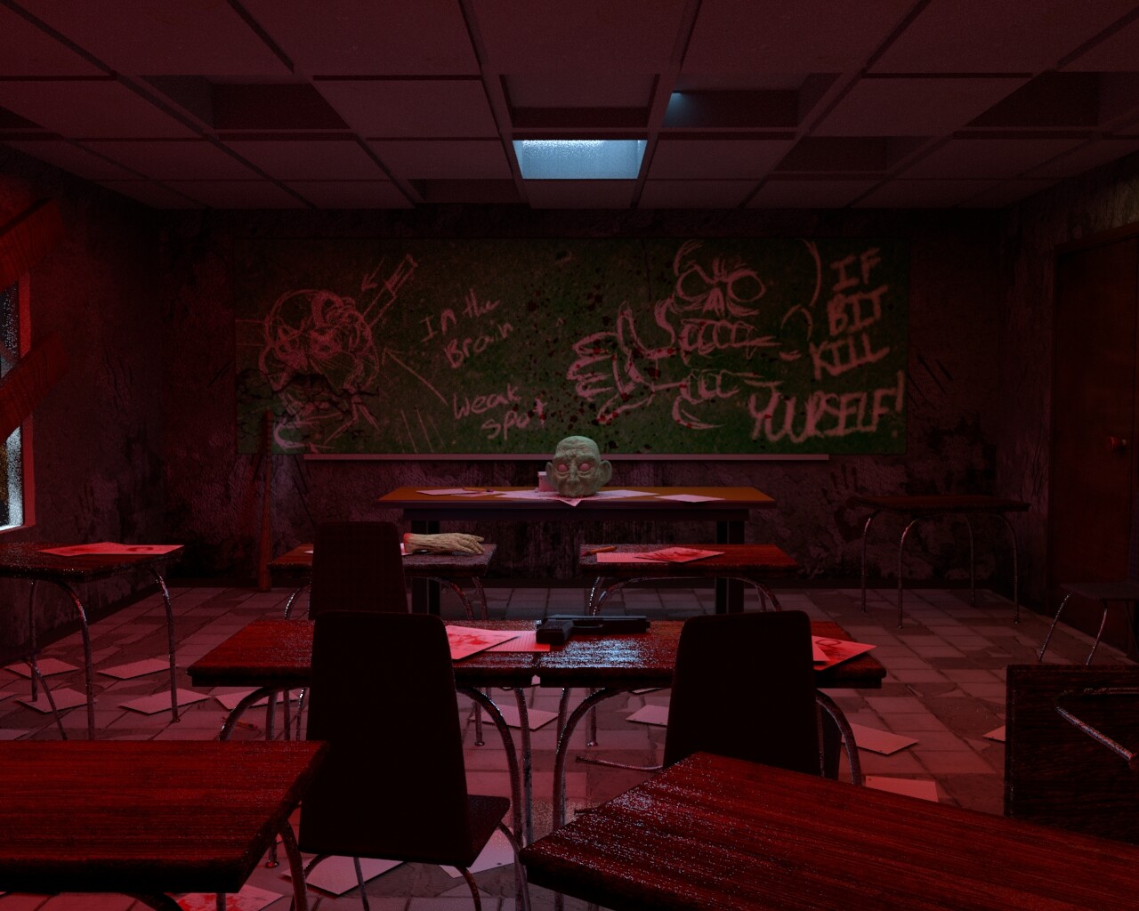 ArtStation - Zombie Classroom