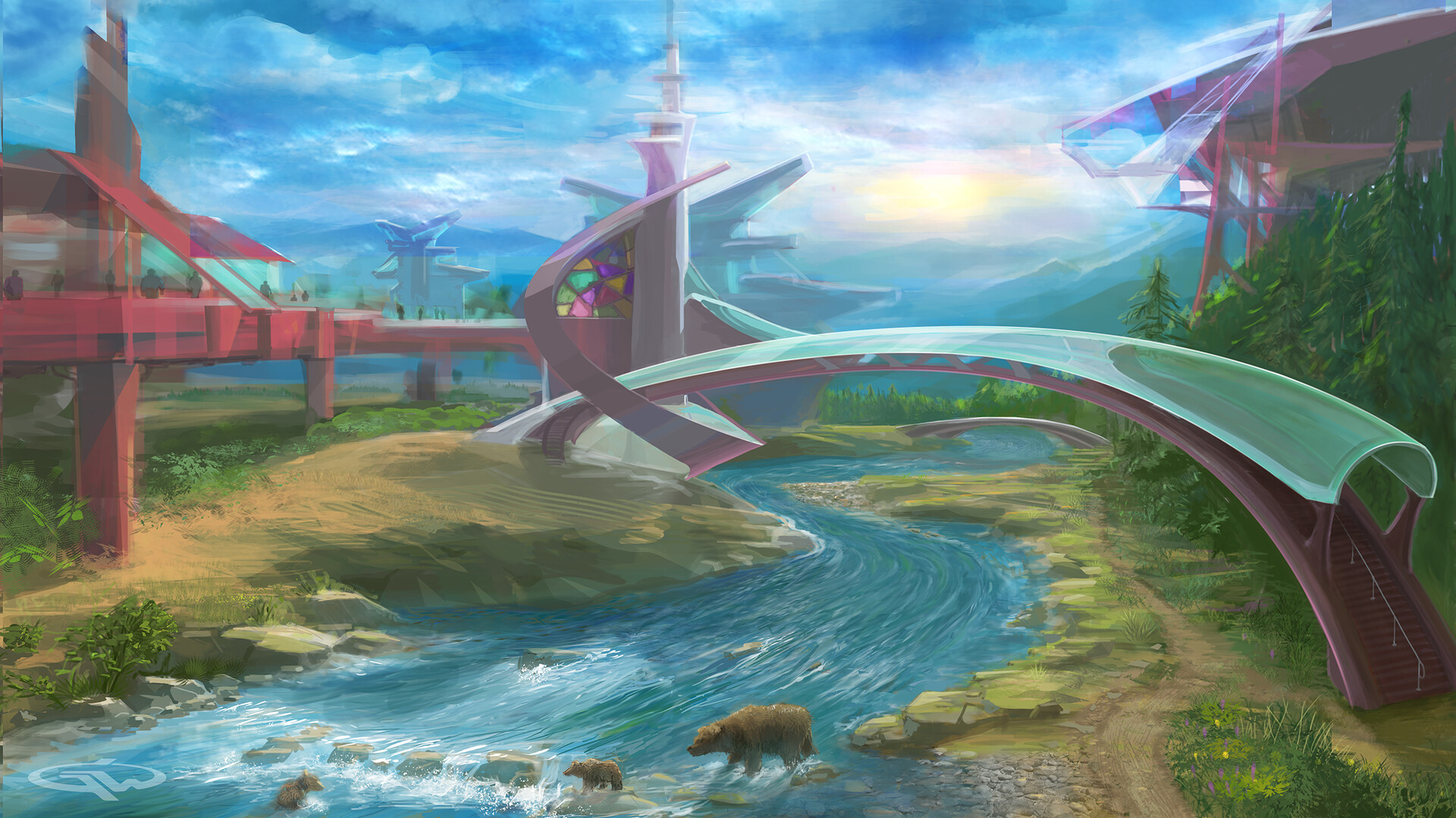 ArtStation - Cascade Crossing