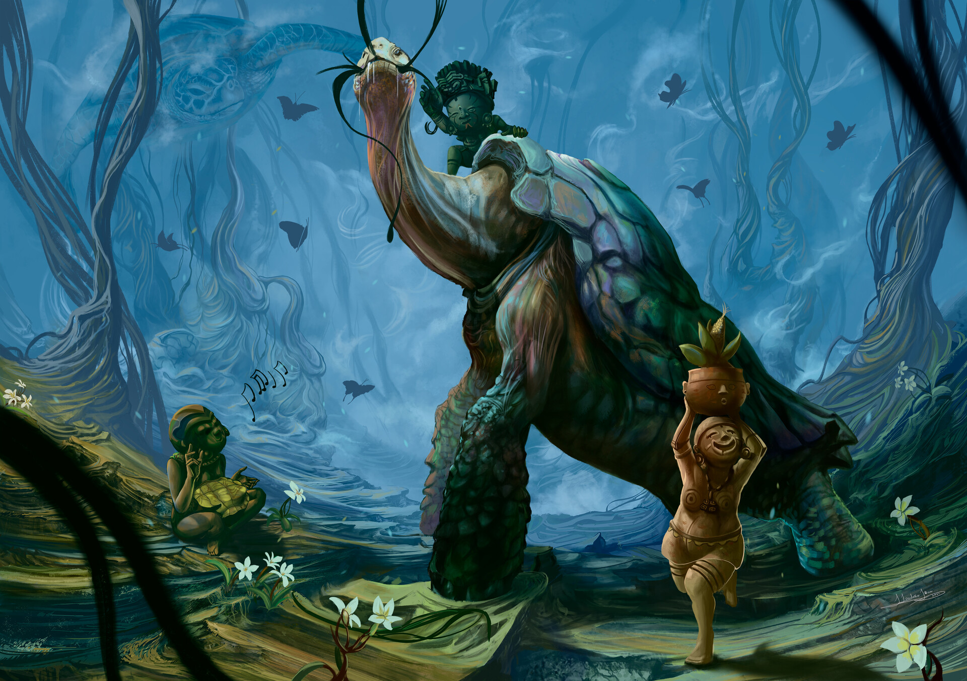 ArtStation - Ayotl - pre-Columbian mythology