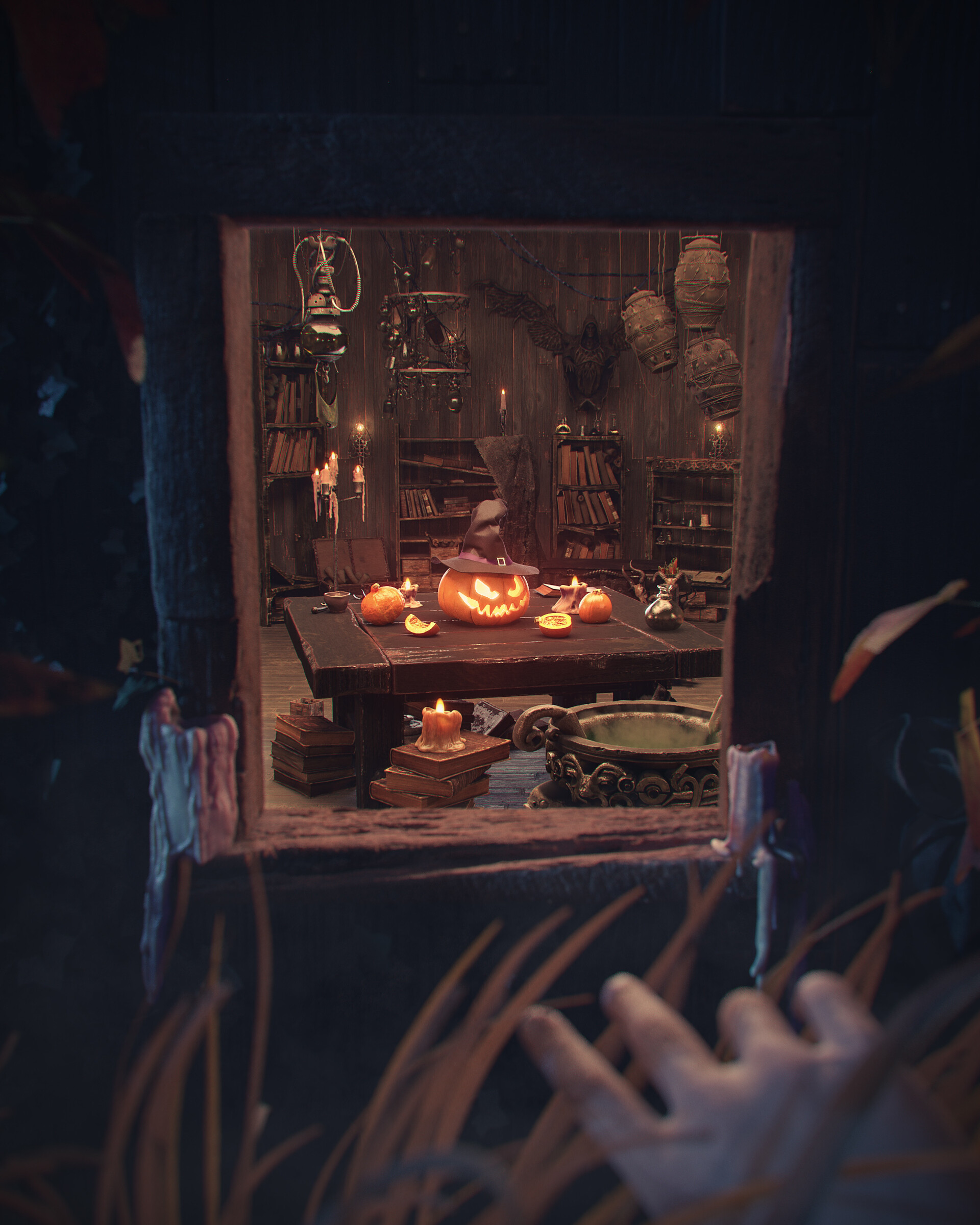 ArtStation - Halloween in the witch house