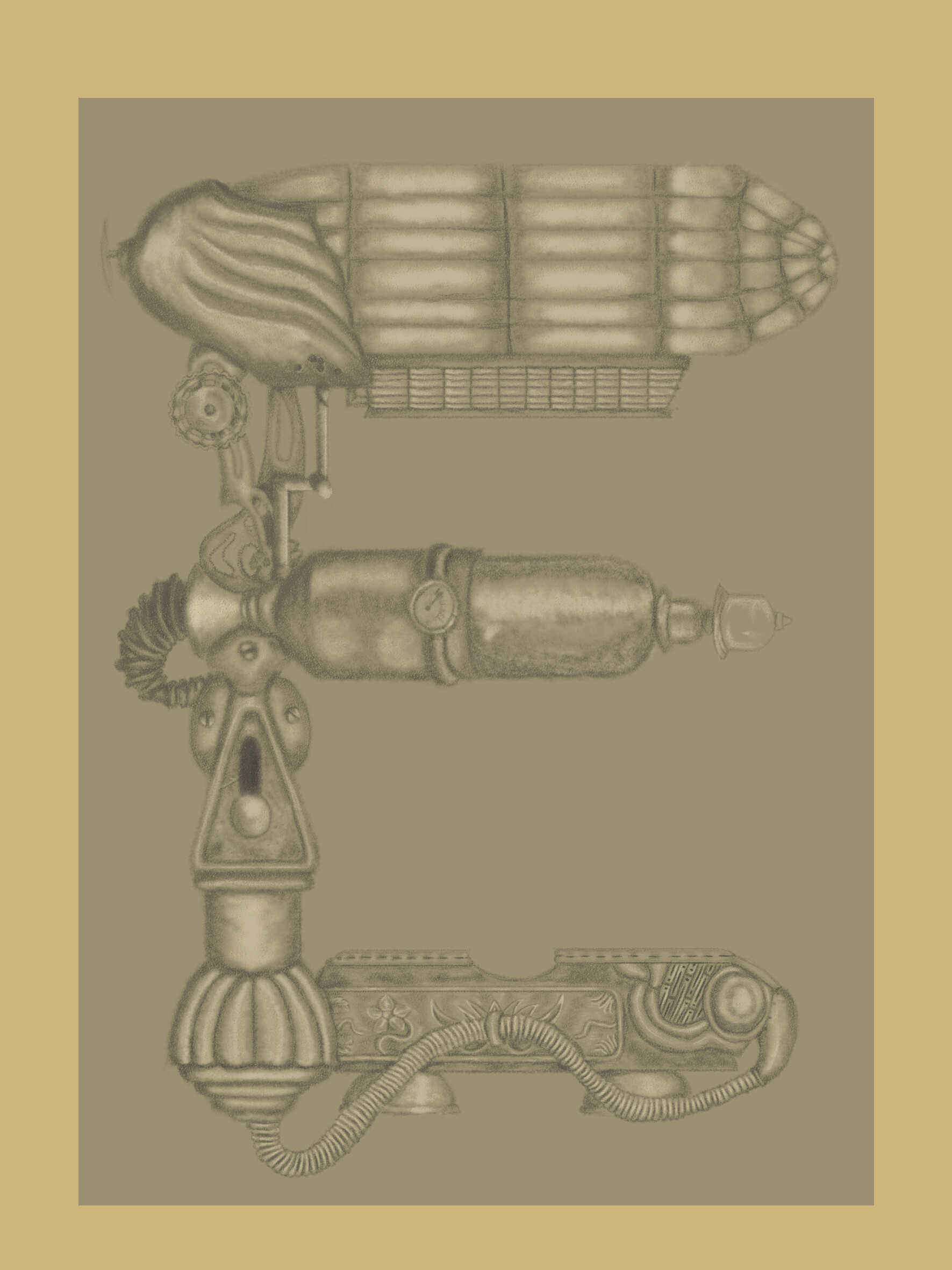 ArtStation - Steampunk Letter "E"